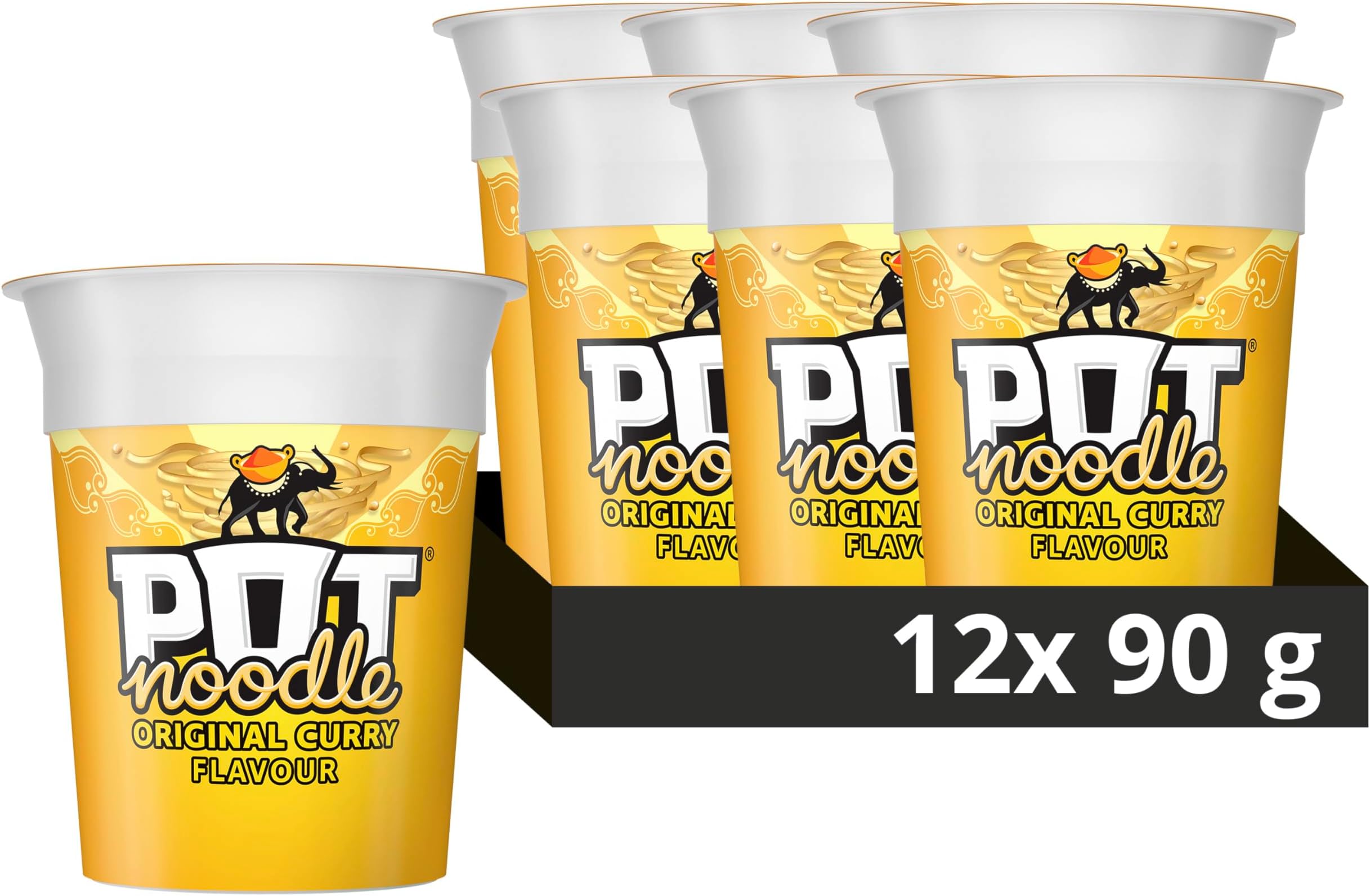 Amazon.com : Pot Noodle Original Curry 90 G (Pack Of 12) : Grocery ...