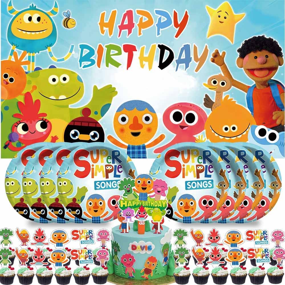 Amazon.com: Super Simple Songs Party Supplies Birthday Decorations ...