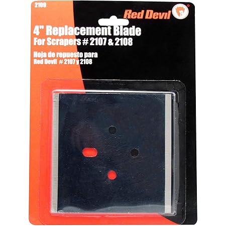 Red Devil 2109 4" 2107 & 2108 Floor, Scraper, Replacement Blade, Black ...