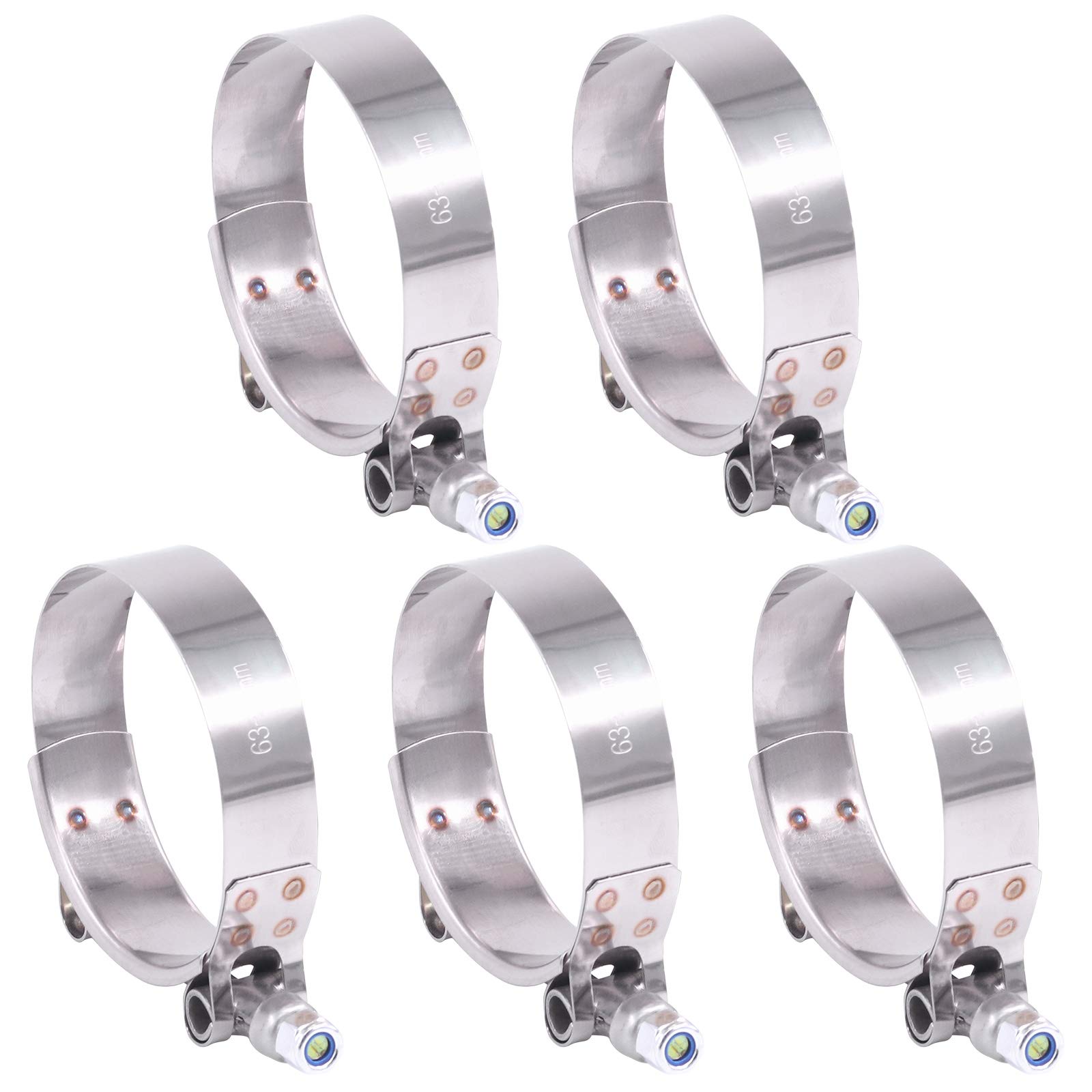 Amazon.com: Hilitchi 5Pcs Stainless Steel T-Bolt Clamps with Rounded ...