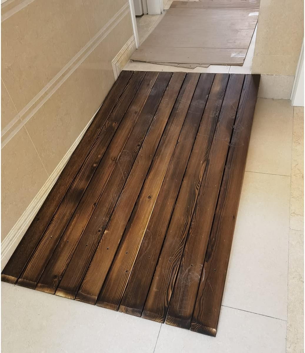 Amazon.com: XXIOJUN Wooden Entry Ramp - Outdoor Step Kerb Ramps - Pine ...