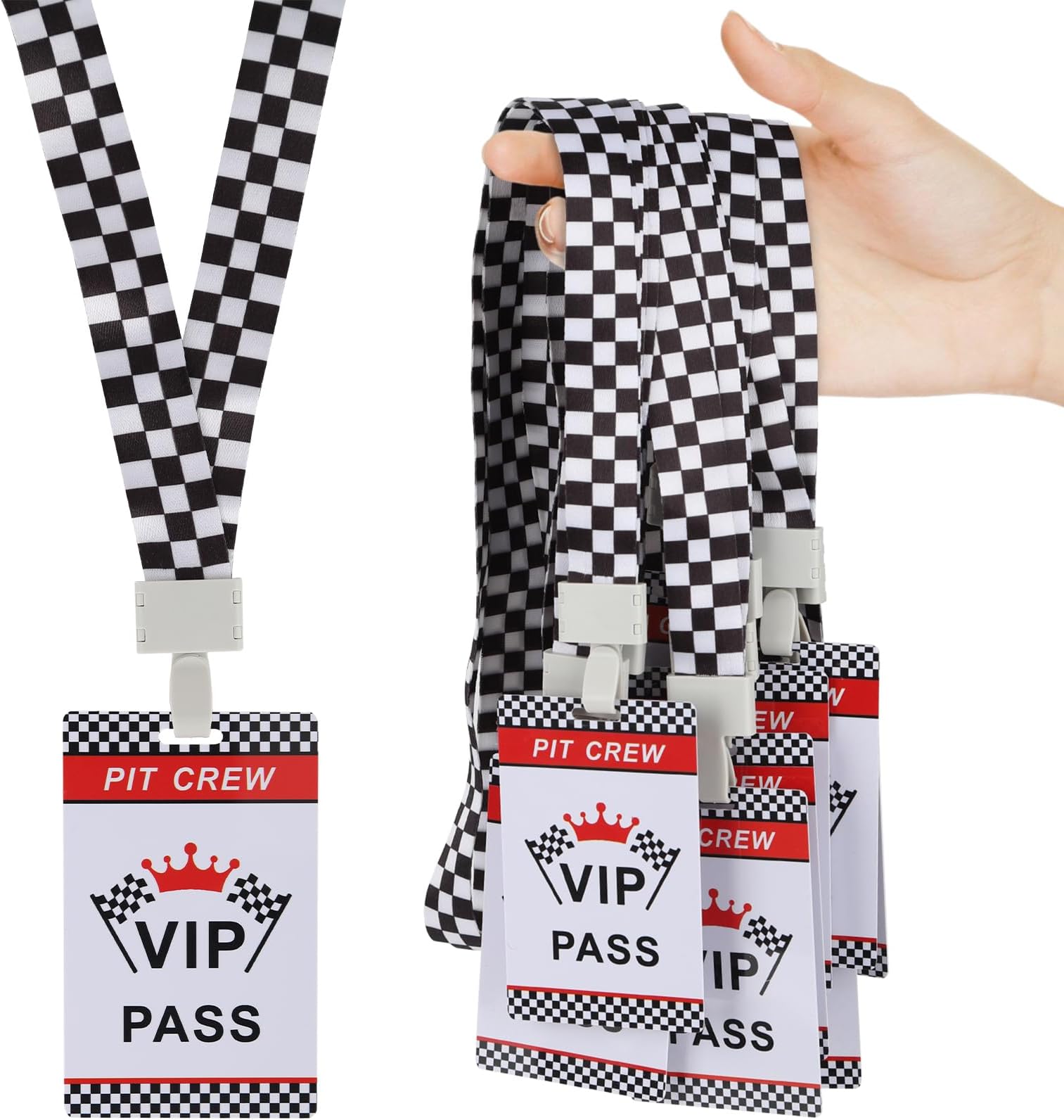 Amazon.com : 30 Sets Racing VIP Pass Cards with Checkered Racing ...