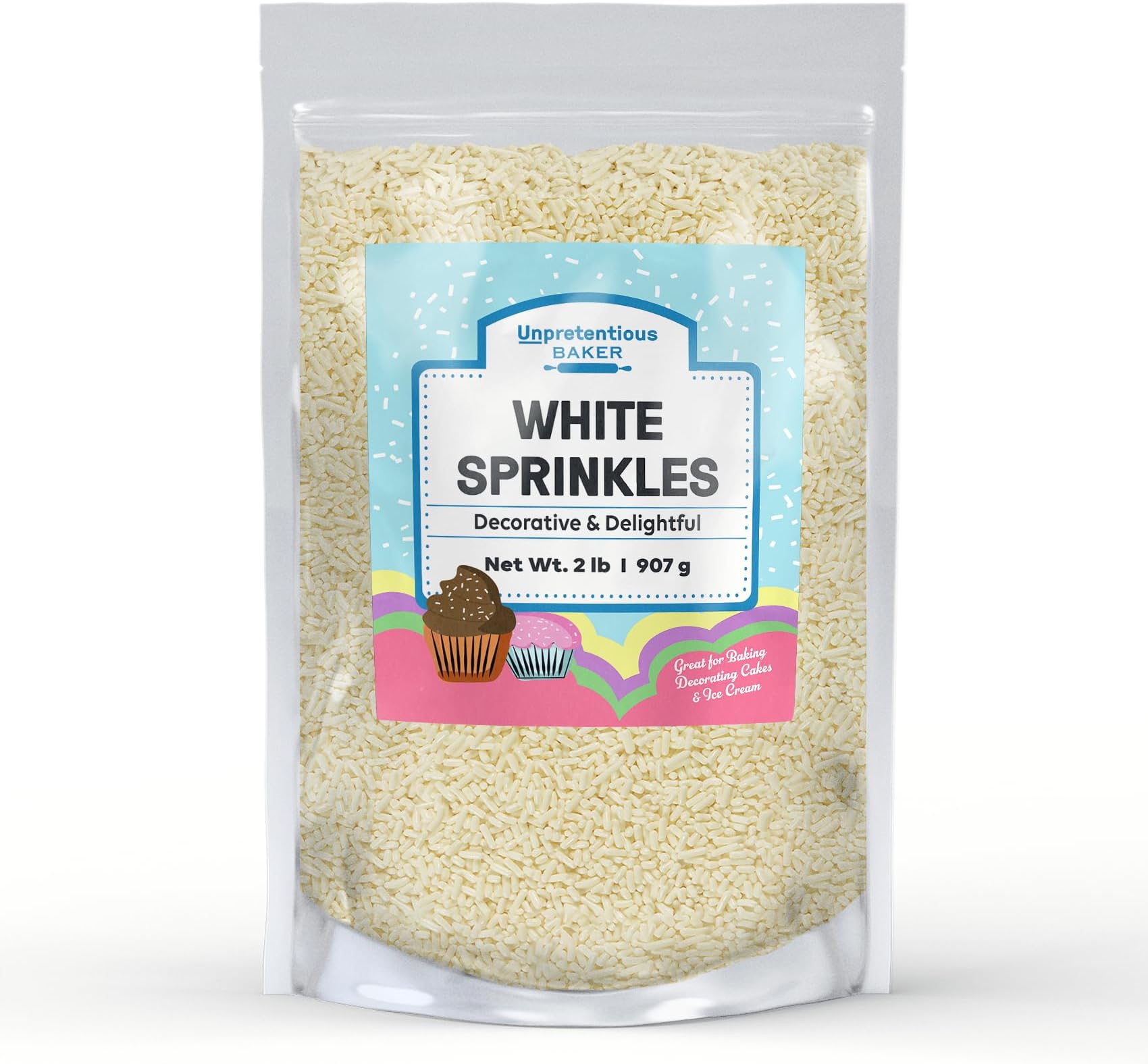 Amazon.com: Unpretentious Ivory Jimmies Sprinkles, 2 lb, Light Ivory ...