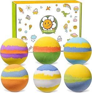Amazon.com : 6 Pack Kids Bath Bombs with Surprise Toys Inside,Handmade Safe Bath Fizzies with ...