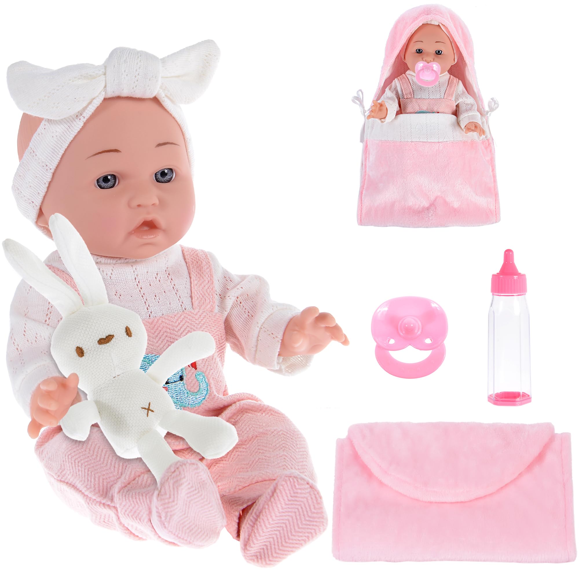 Amazon.com: dollbie 12 inch Baby Doll - Adorable Doll and Accessories ...