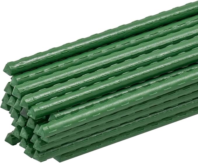 Elixir Gardens Plastic Coated Steel Metal Support Canes Stakes ...