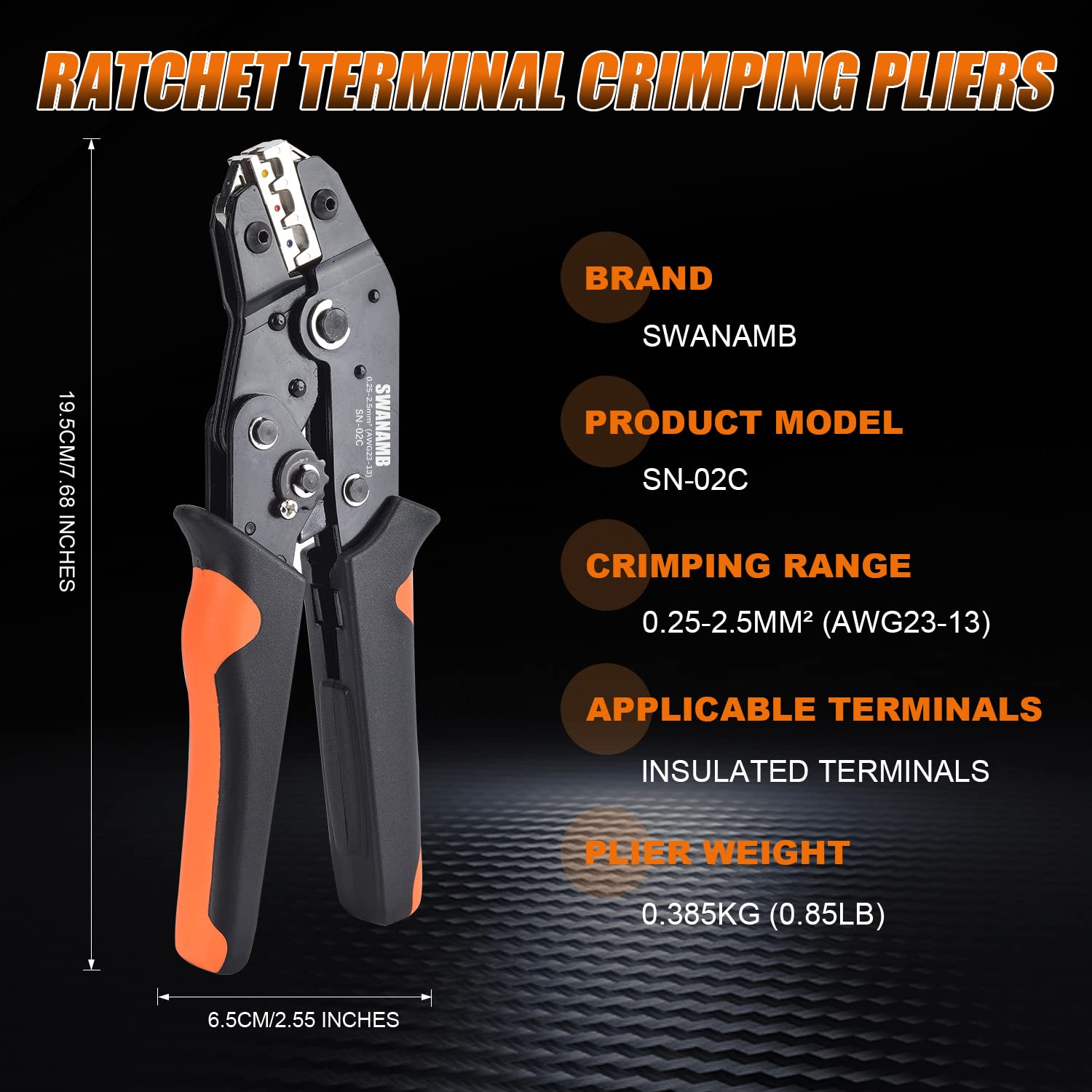 Buy SWANAMB Wire Crimping Tool Kit AWG 23-13 With 280 PCS Insulated ...