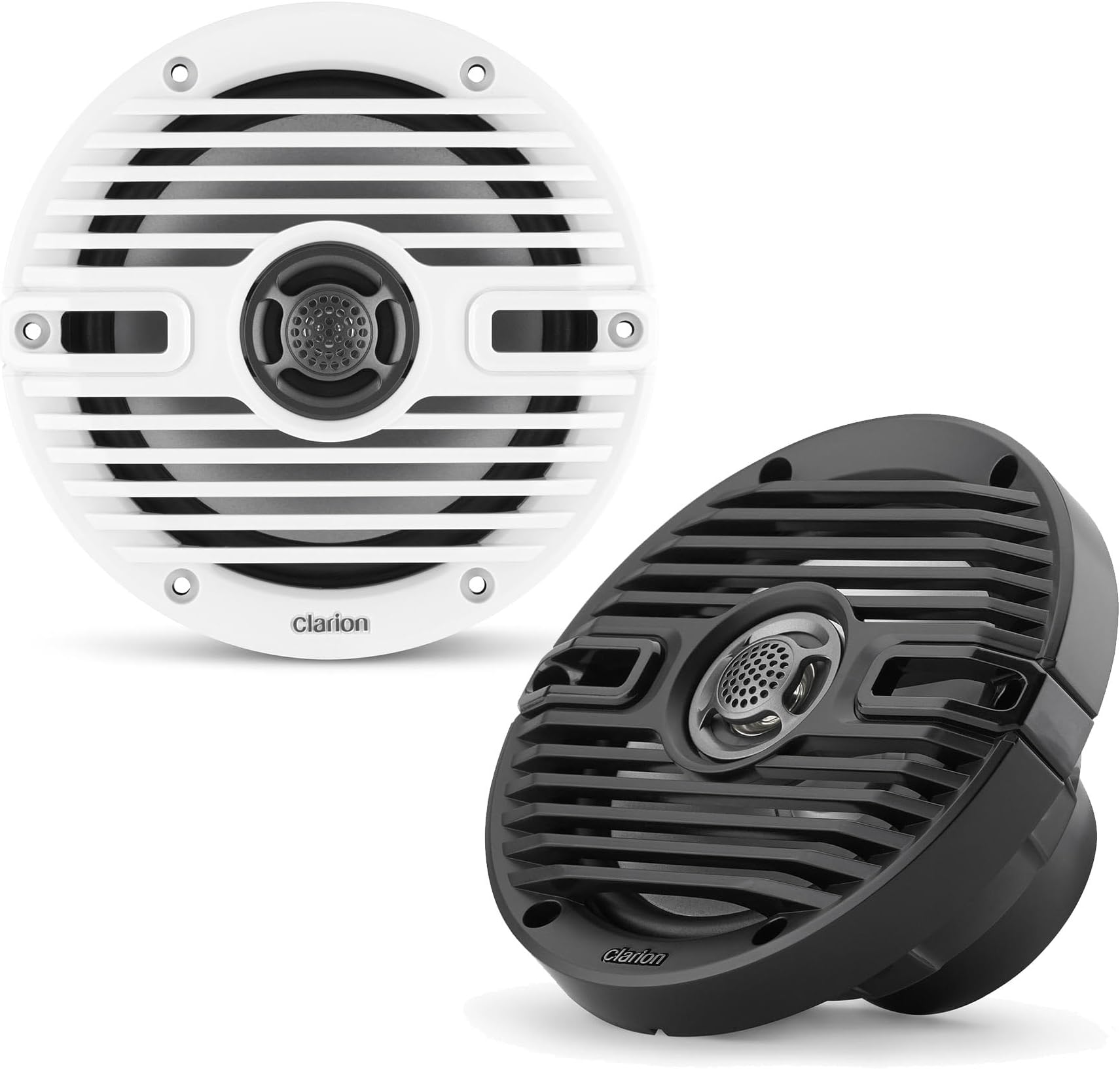 Amazon.com: Clarion CMS-651-CWB 6.5-inch Coaxial Marine Speakers 30W ...