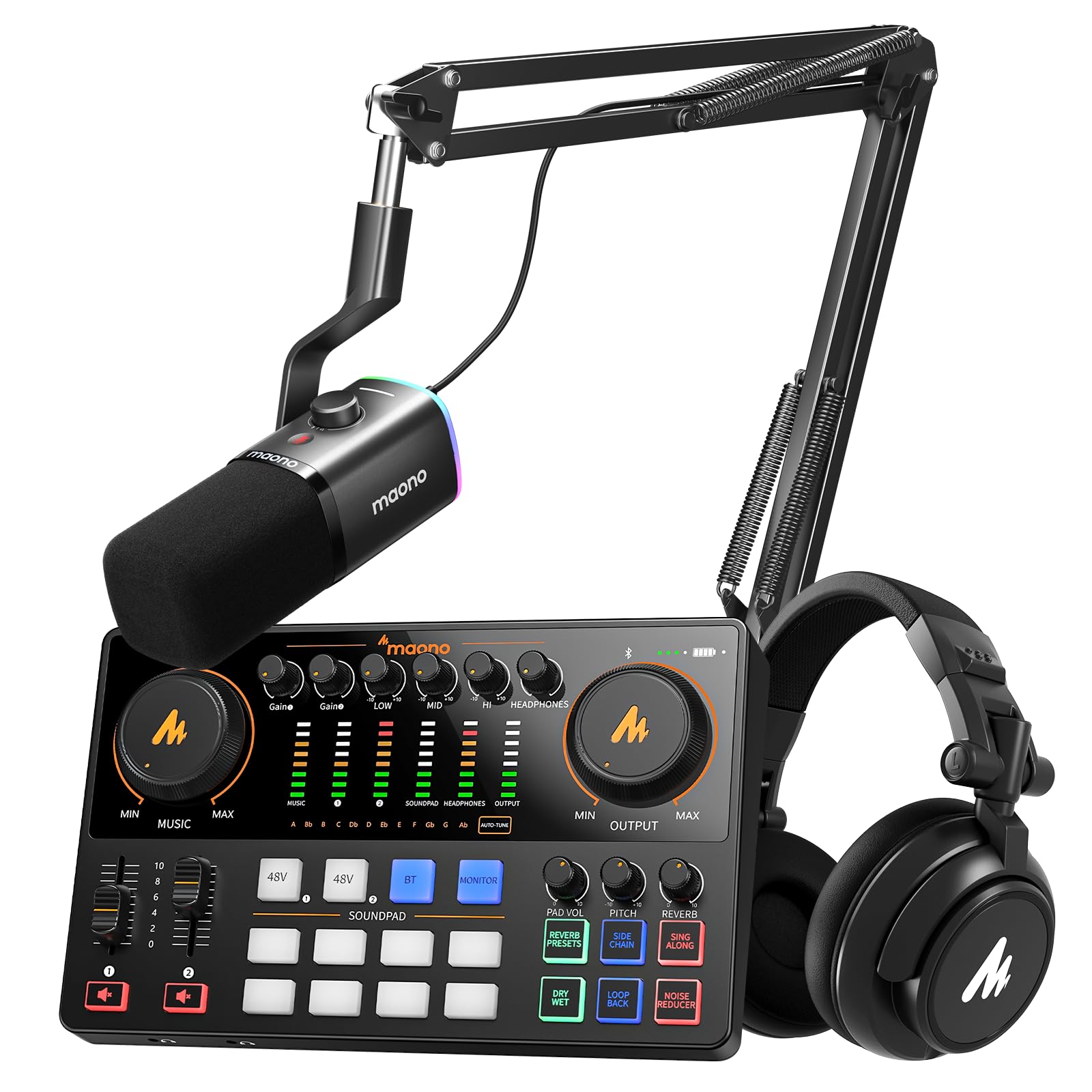 Amazon.com: MAONO Podcast Equipment: Audio Interface, USB/XLR Dynamic ...
