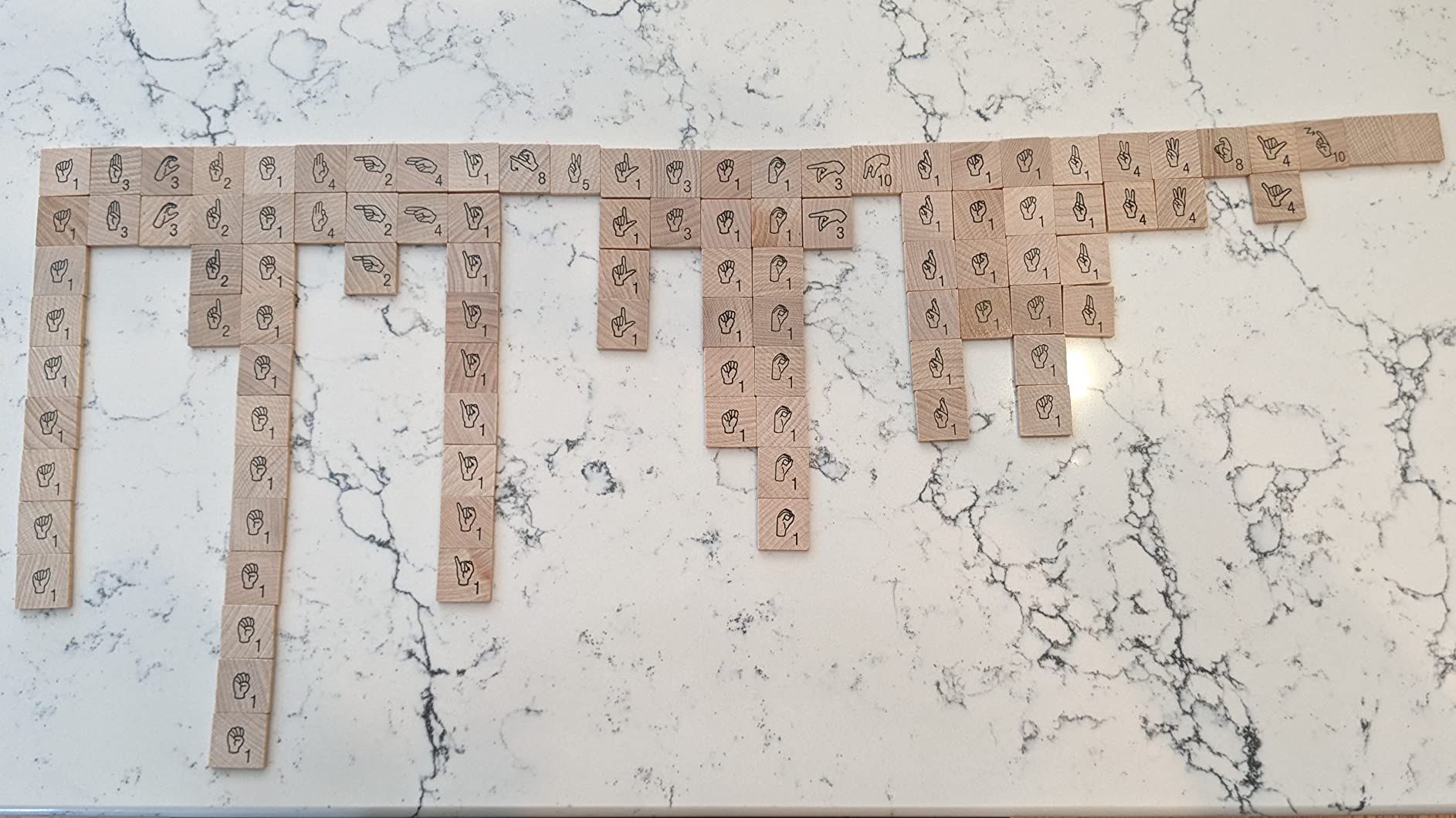 Amazon.com: Iconoglyph American Sign Language Scrabble Tiles | ASL ...