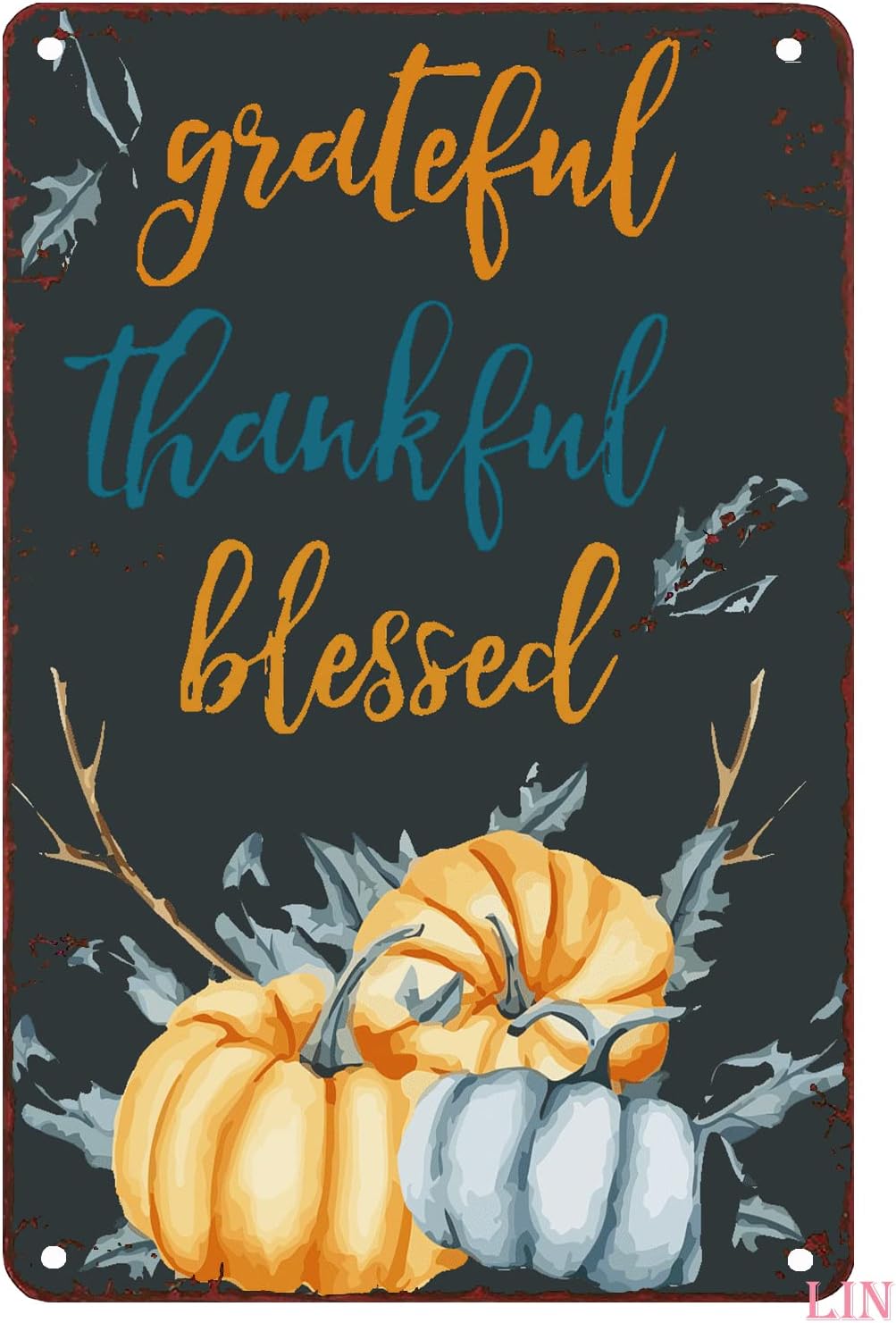 Amazon.com: Vintage Metal Signs for Garage Thankful Blessed Grateful ...
