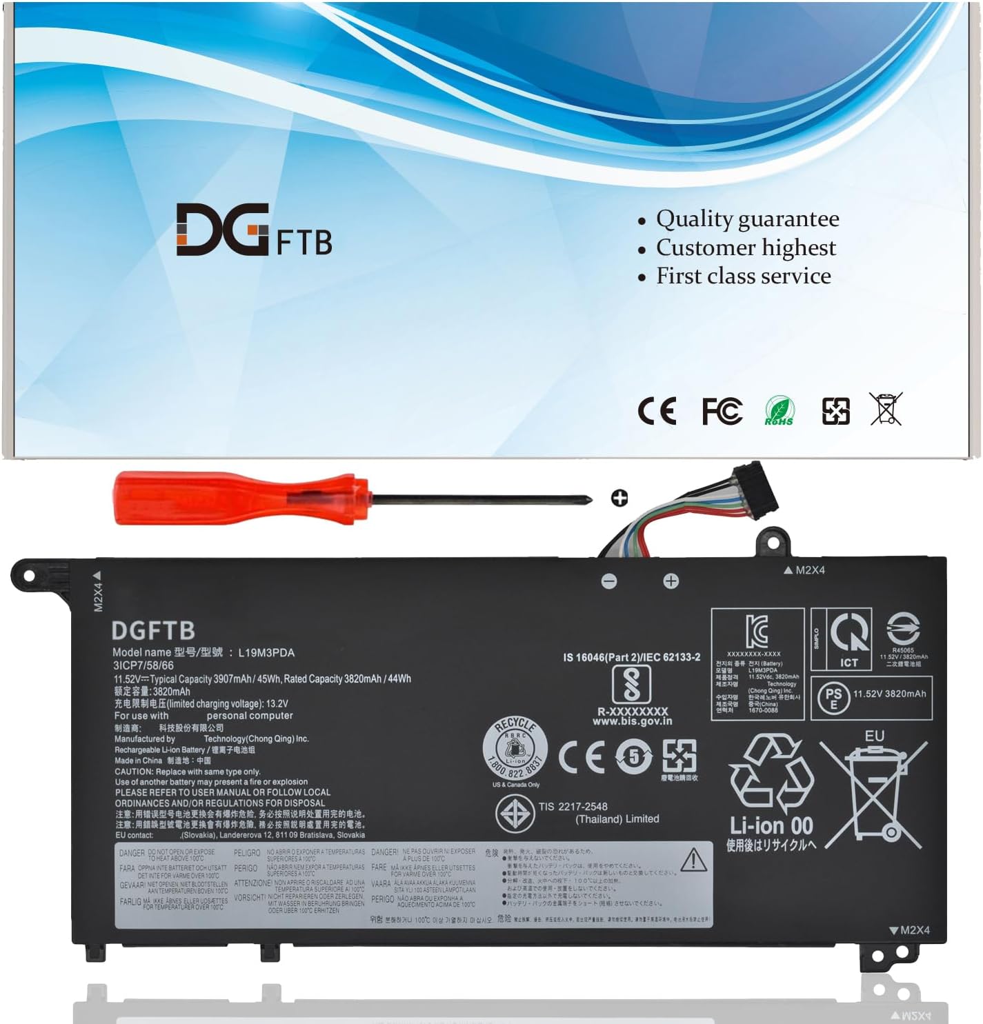 Amazon.com: DGFTB L19M3PDA Laptop Battery for Lenovo ThinkBook 14 G2 ...