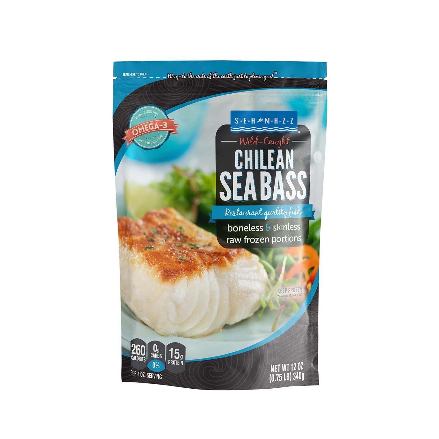 Amazon.com: Seamazz Chilean Sea Bass, 12 Oz (Frozen) : Grocery ...