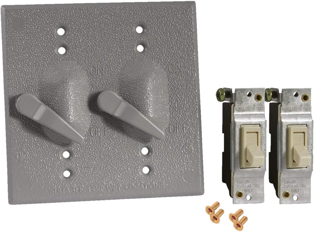 Do it Weatherproof Electrical Cover With Switches GRAY OUTDOR COVER ...