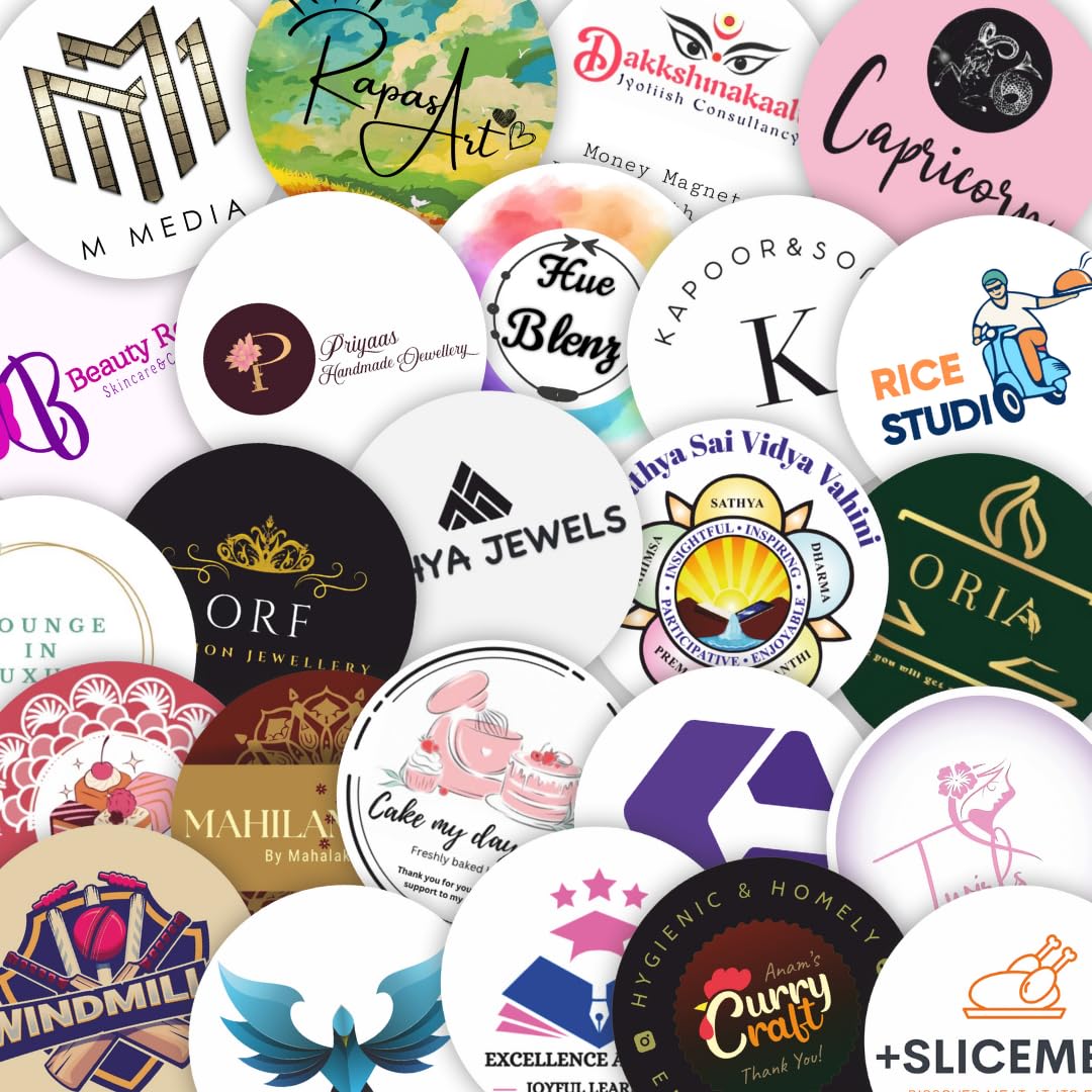 Personalized Round Stickers - Create Your Own Design, Logo, or Text - Vinyl Material - Durable ...