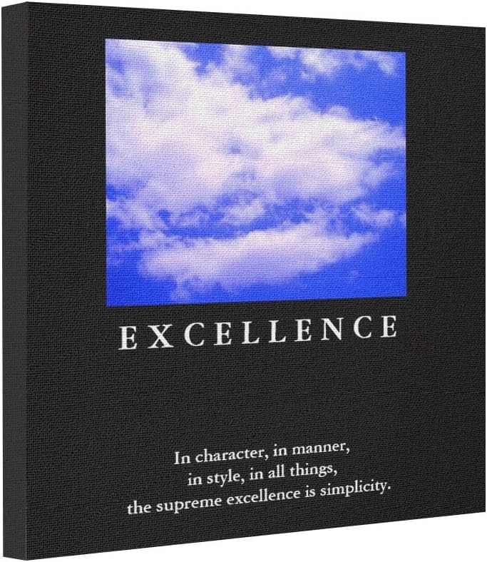Amazon.com: BUCKIE IY Canvas Picture Frames Excellence Quote Blue Sky ...