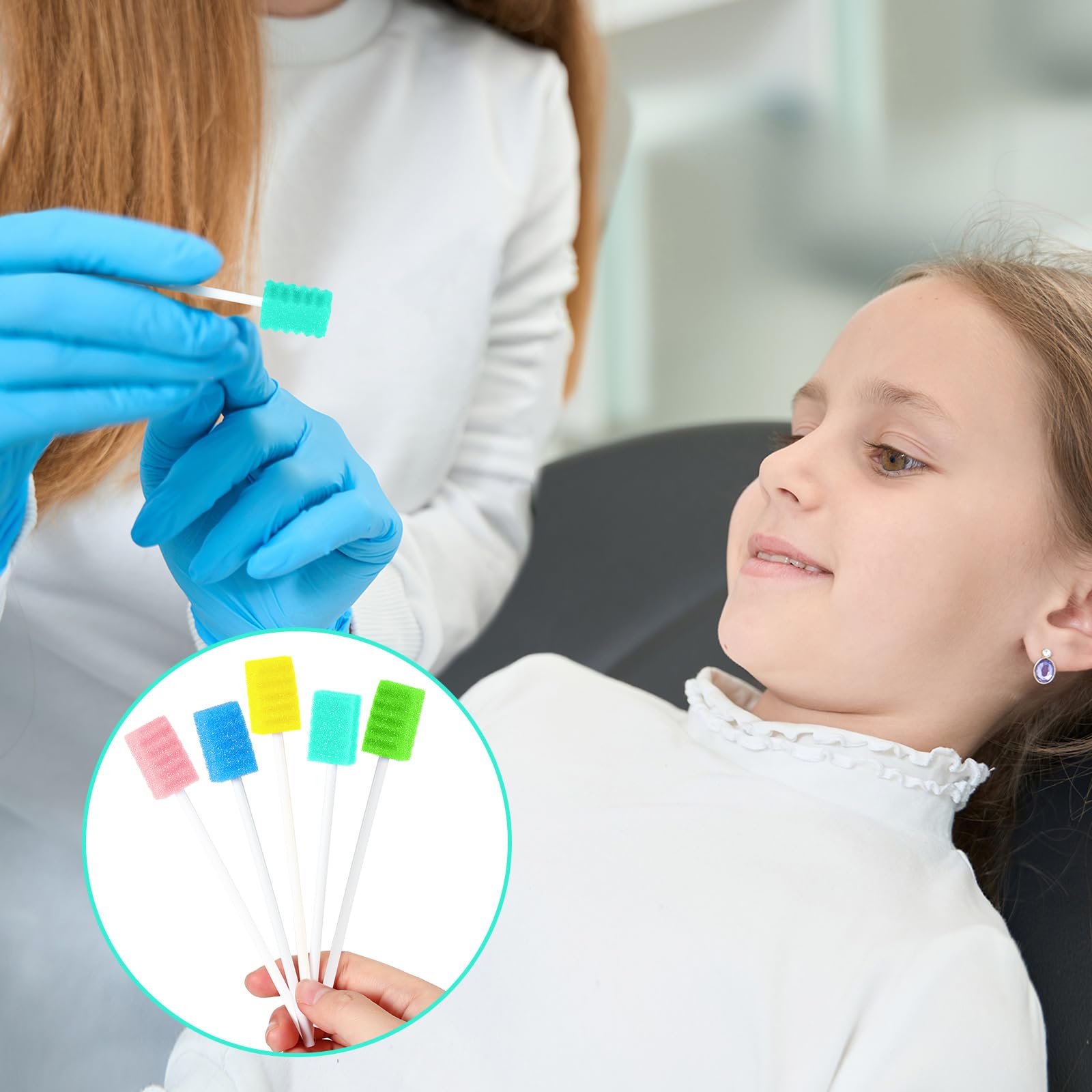 Snapklik.com : 500 Pcs Disposable Oral Swabs For ElderlyToothbrush ...