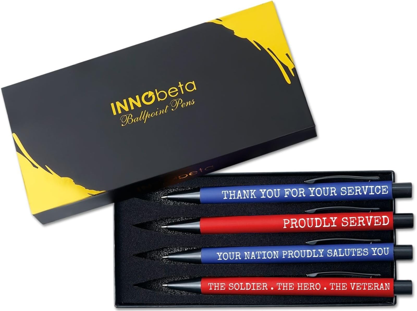 Amazon.com : InnoBeta Veterans Appreciation Gifts for Men Women, Ballpoint Pen Set of 4, Gift ...