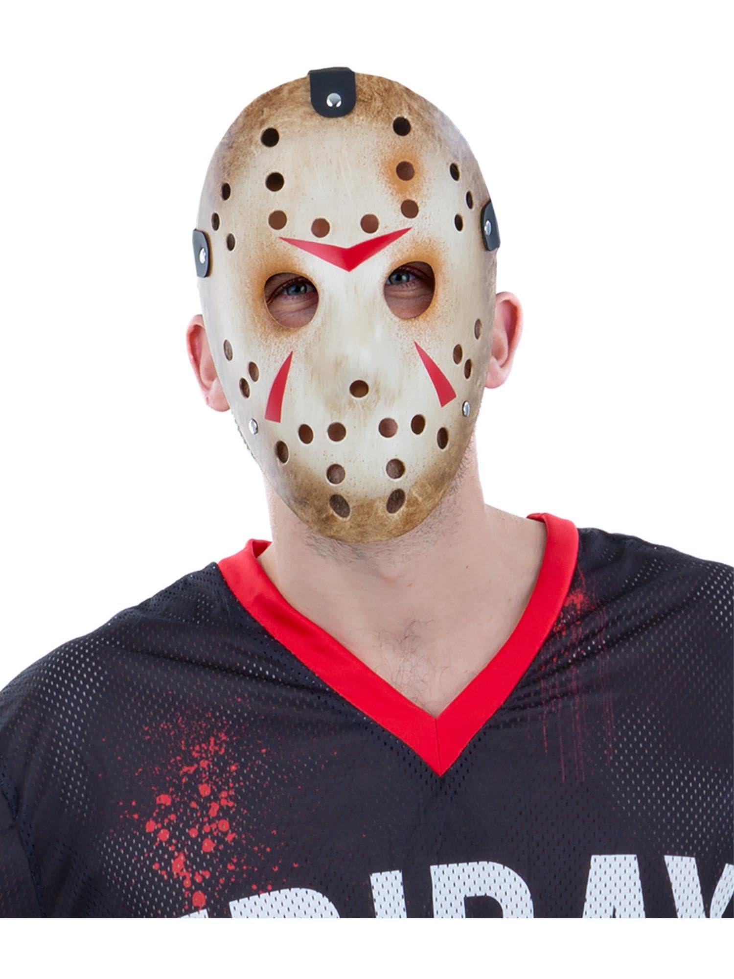 Smiffys Friday the 13th Jason Voorhees Mask for Adults, Iconic Hockey ...