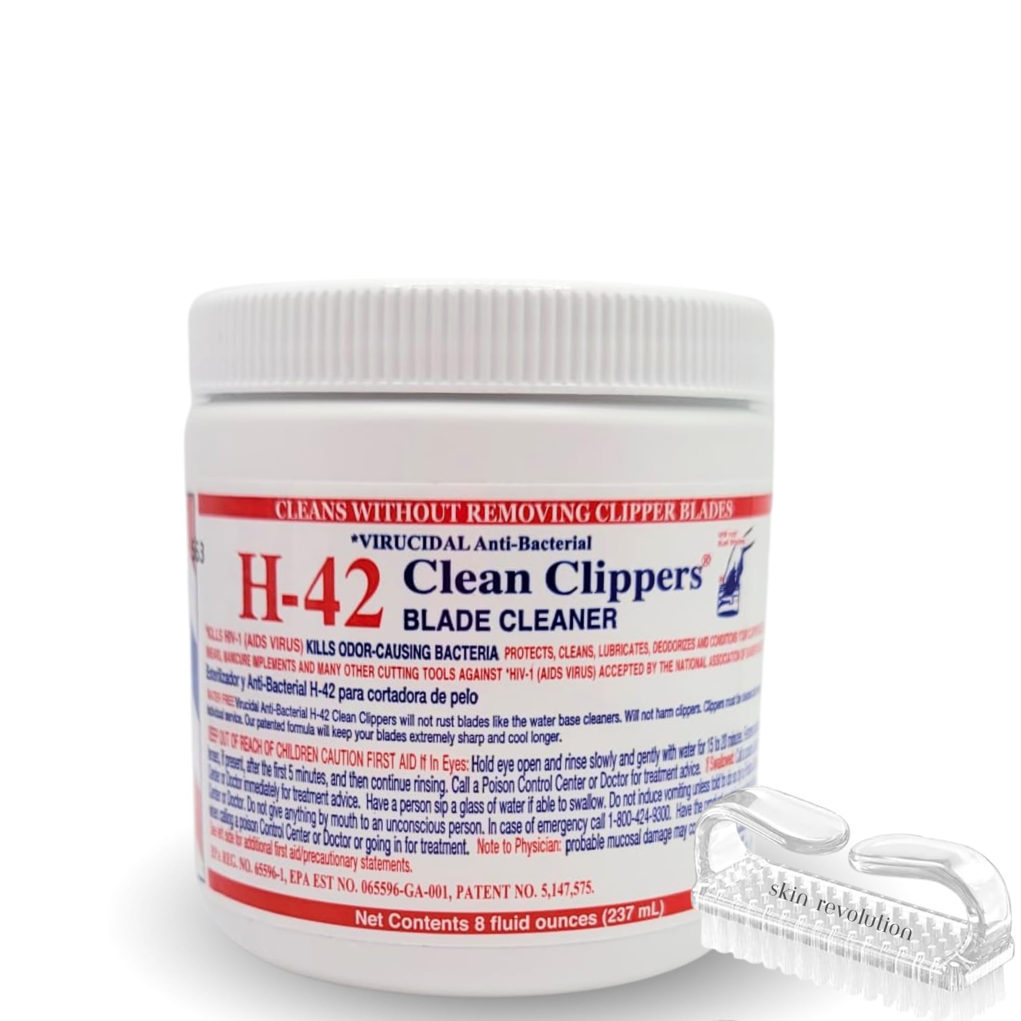 Amazon.com: H-42 Clean Clippers Blade Cleaner with Brush - 8oz Jar ...