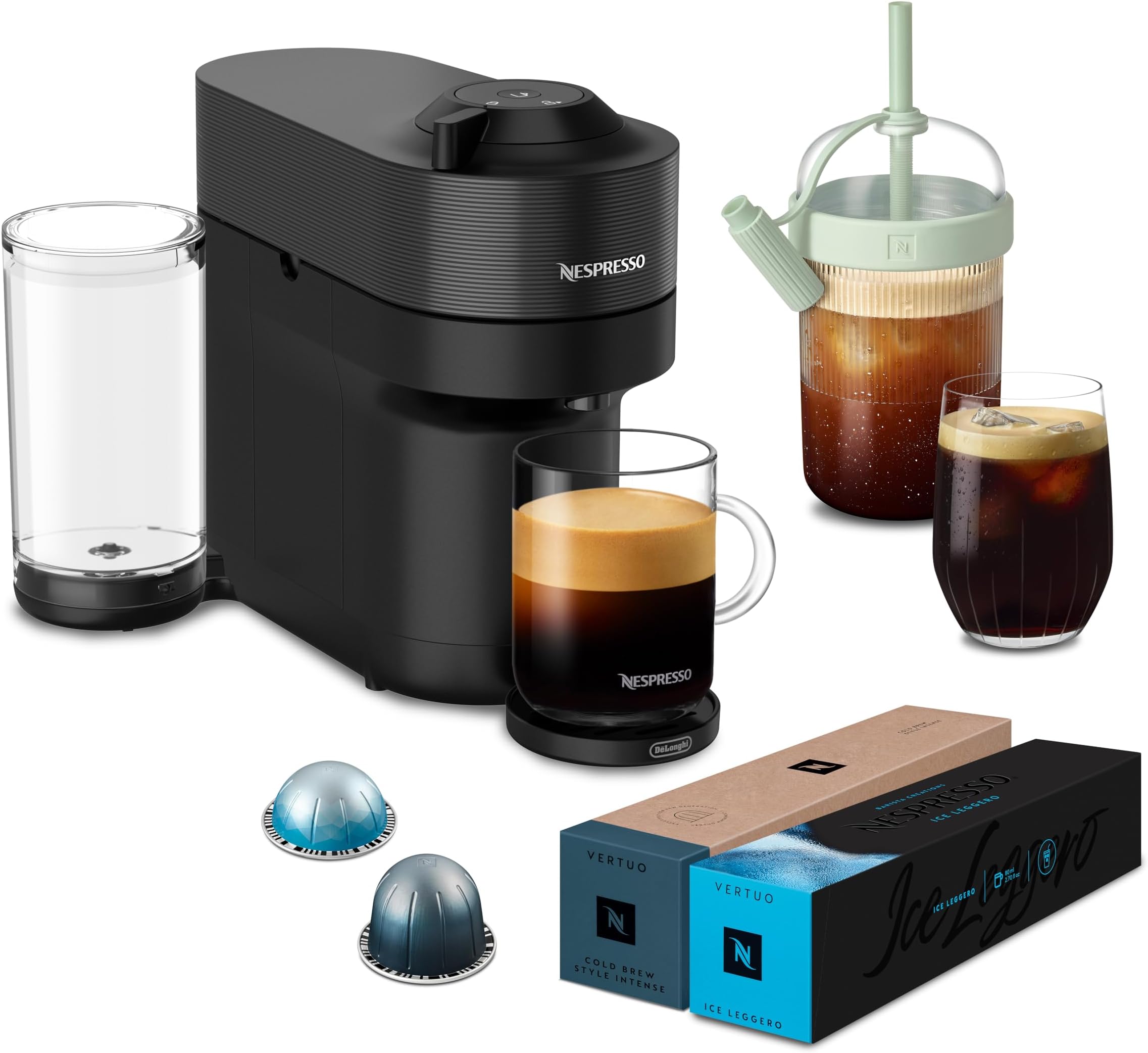 Nespresso Breville Vertuo Pop+Coffee and Espresso Machine à café glacé ...