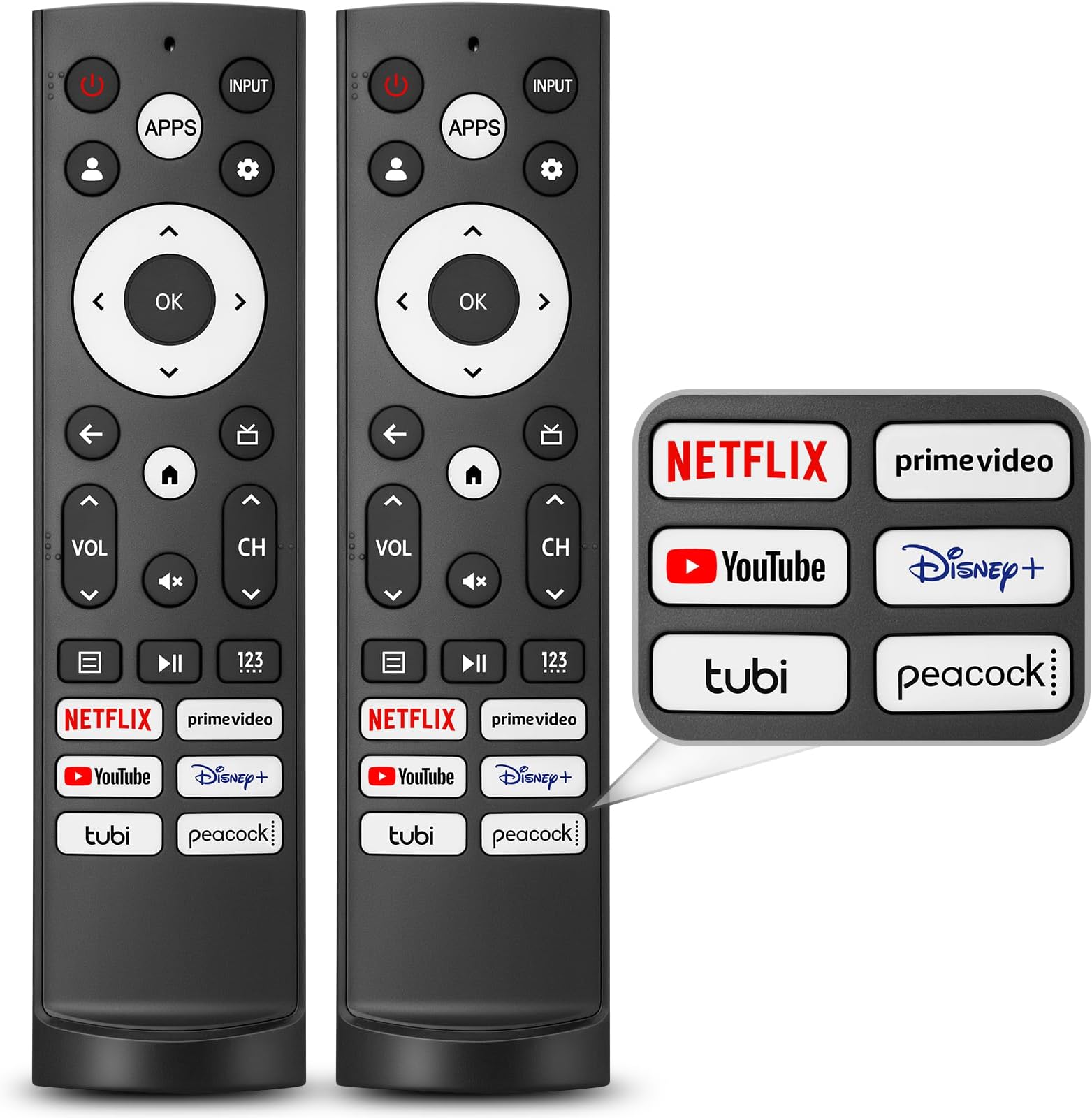 Amazon.com: 【Pack of 2】 for Hisense TV Remote Replacement, Compatible ...