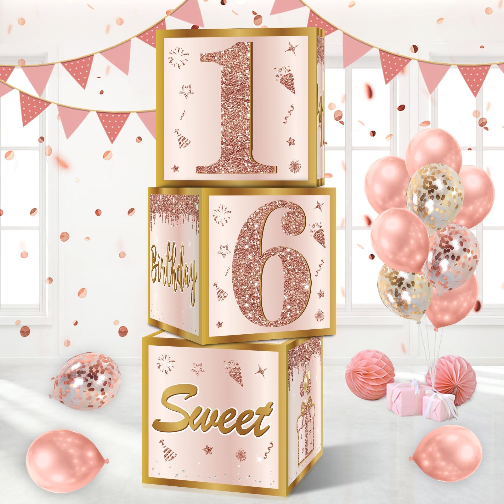 Amazon.com: Guiruiy 3Pcs 16th Birthday Decorations Boxes for Girls ...