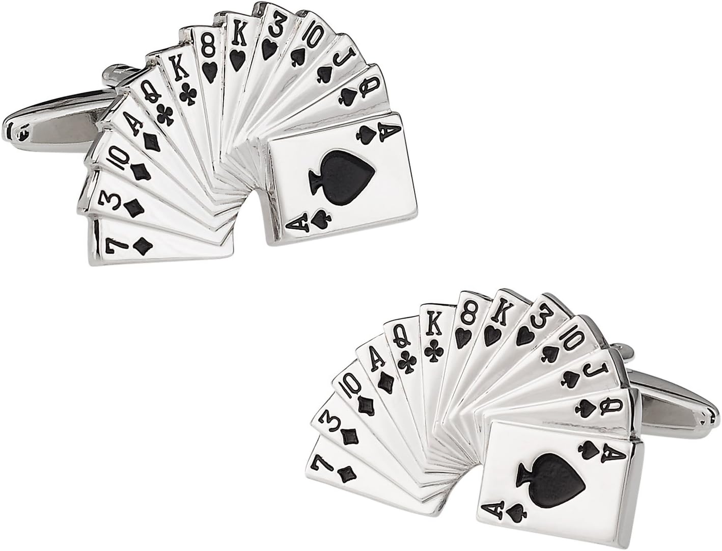 Amazon.com: Cuff-Daddy Gambler Deck of Cards Cufflinks with ...