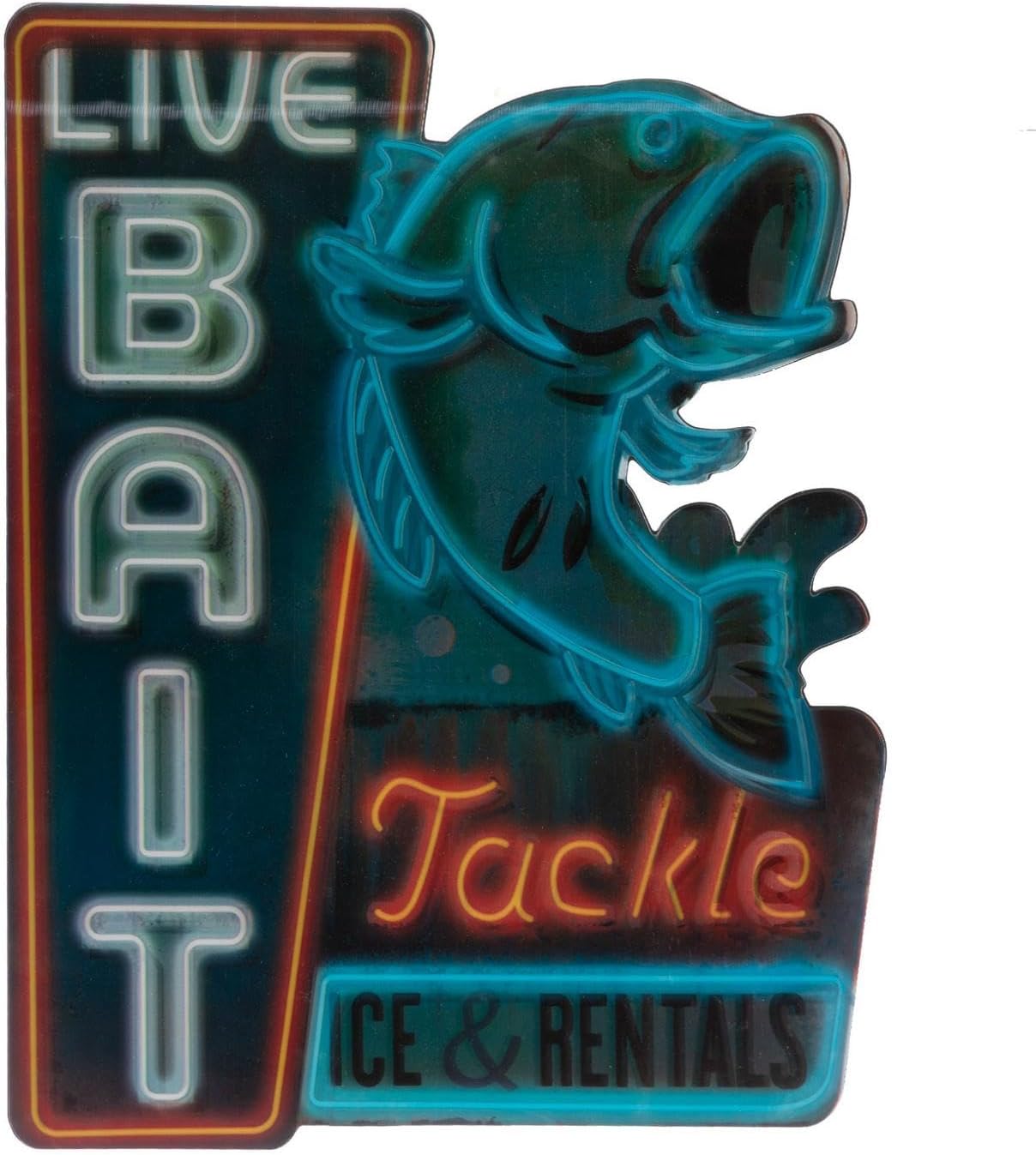 Amazon.com: Hobby Lobby Vintage Style Live Bait Tackle Shop Sign, 3D ...