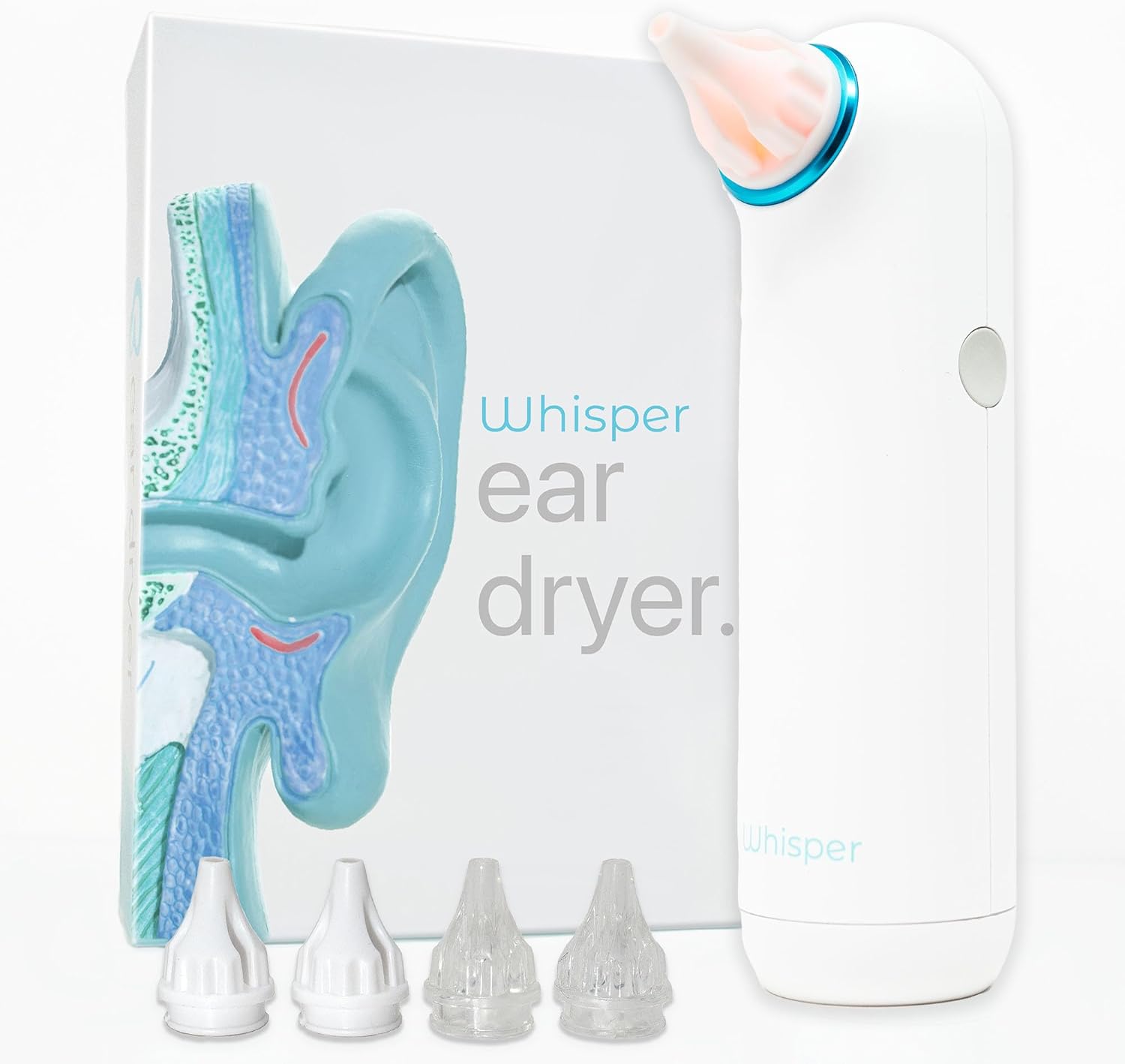 Amazon.com: Whisper Ear Dryer | USA | Rechargable Ear Water Drying Aid ...
