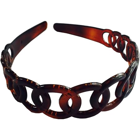 Amazon.com : Parcelona French (Set of 2) Wide 1 Inch Tortoise Shell ...