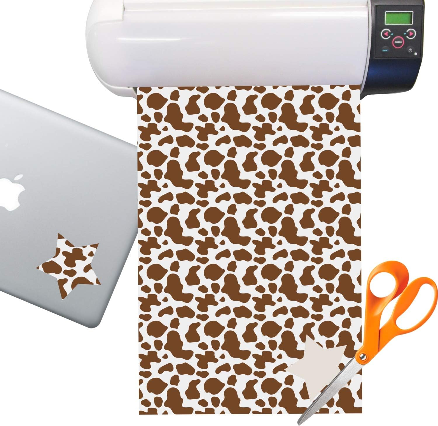 Amazon.com: Cow Print Sticker Vinyl Sheet (Permanent)