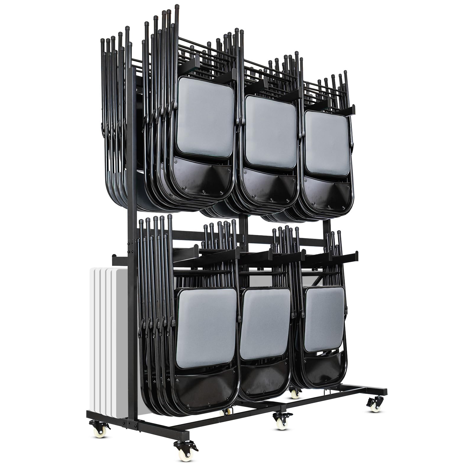 Amazon.com: Graplans Folding Chair Cart for 84 Chairs - Heavy-Duty ...