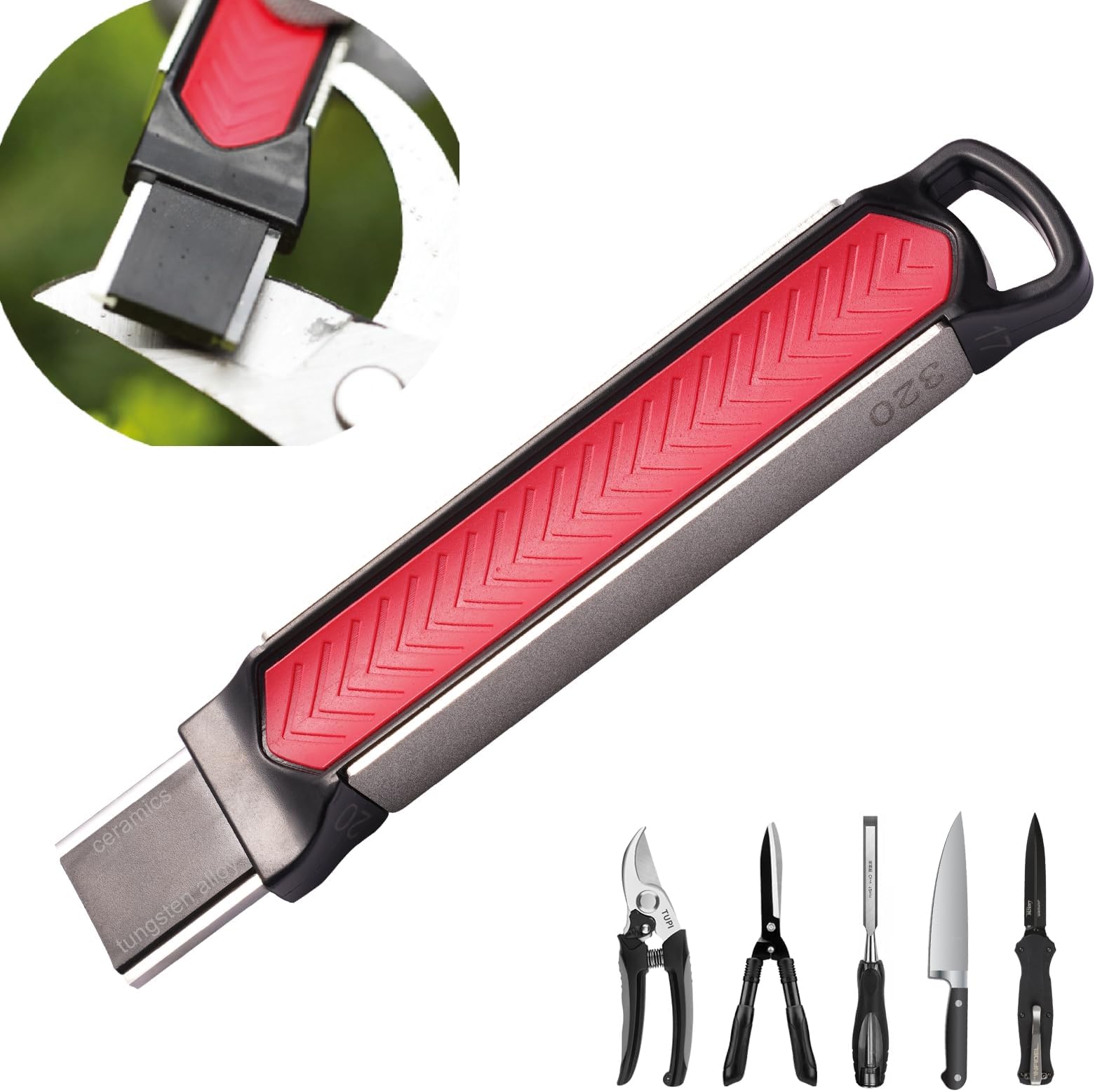 Amazon.com: 2pcs Pocket Blade Sharpener, Premium Wolfram Steel Garden ...