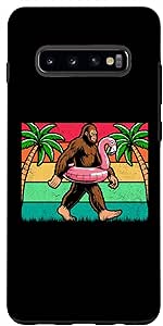 Amazon.com: Galaxy S10+ Pool party bigfoot pink flamingo float sasquatch beach lover Case : Cell ...