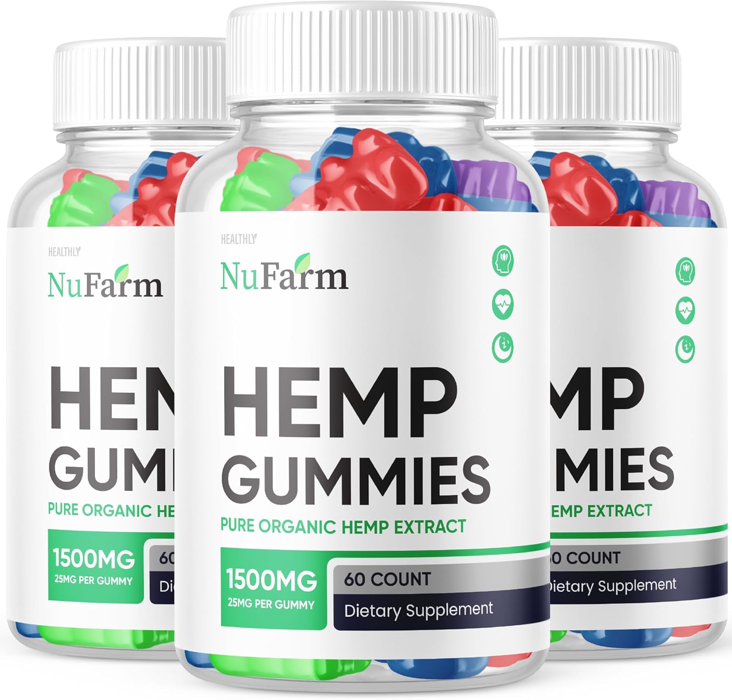 Amazon.com: (3 Pack) Nufarm Gummies - Official Formula - Nufarm Hemp Gummies Premium Blend Hemp ...