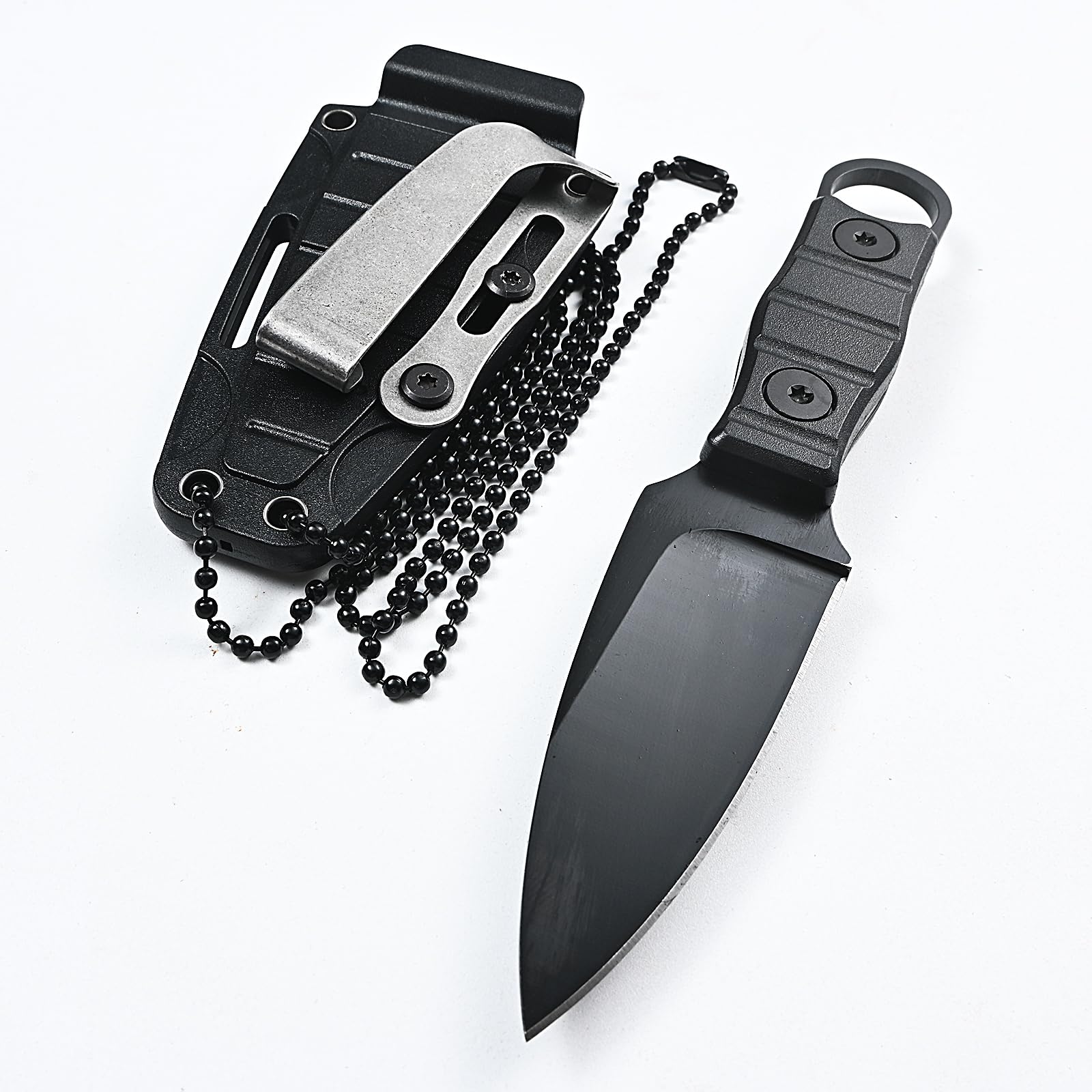 Folding Knife CLYZSTU Full Tang Hunting Knife,Fixed-Blade Hunting ...