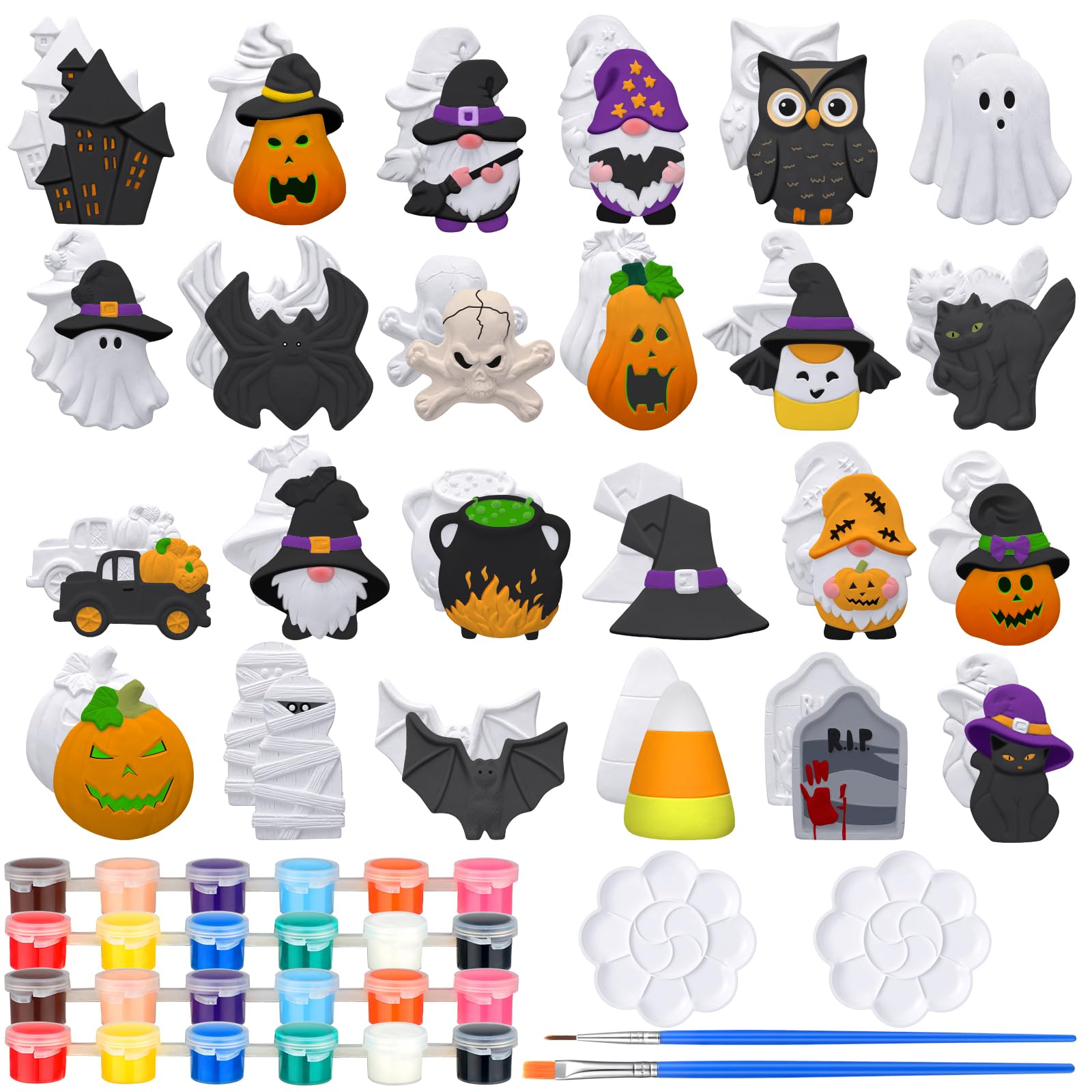 Amazon.com: WinnerWhy 24 Sets Halloween DIY Painting Kits with ...