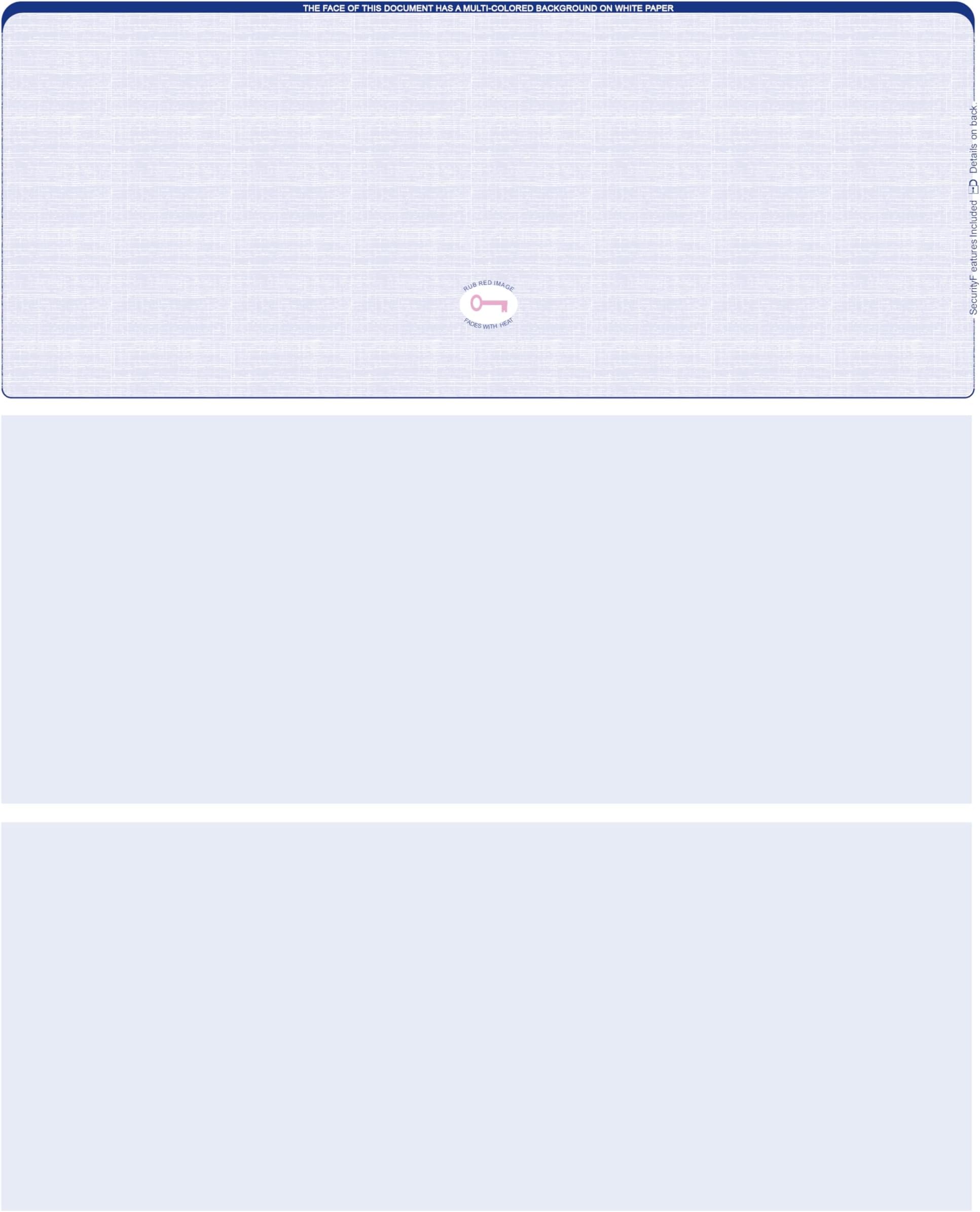 Amazon.com : Blank High Security Top Computer Checks, 250 Blue Laser ...