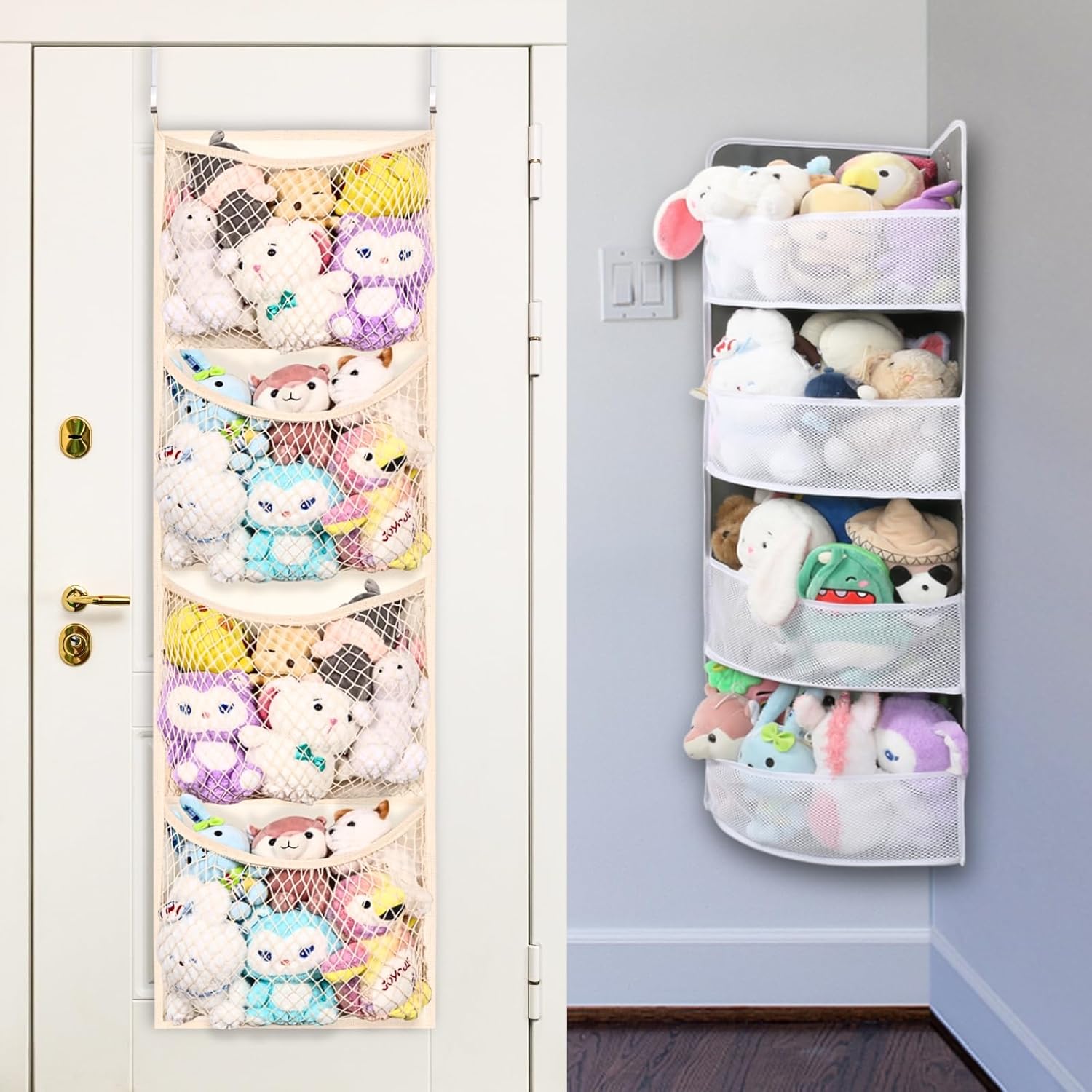 Amazon.com: Soft Corner Shelf & Cotton Over The Door Stuffed Animal ...
