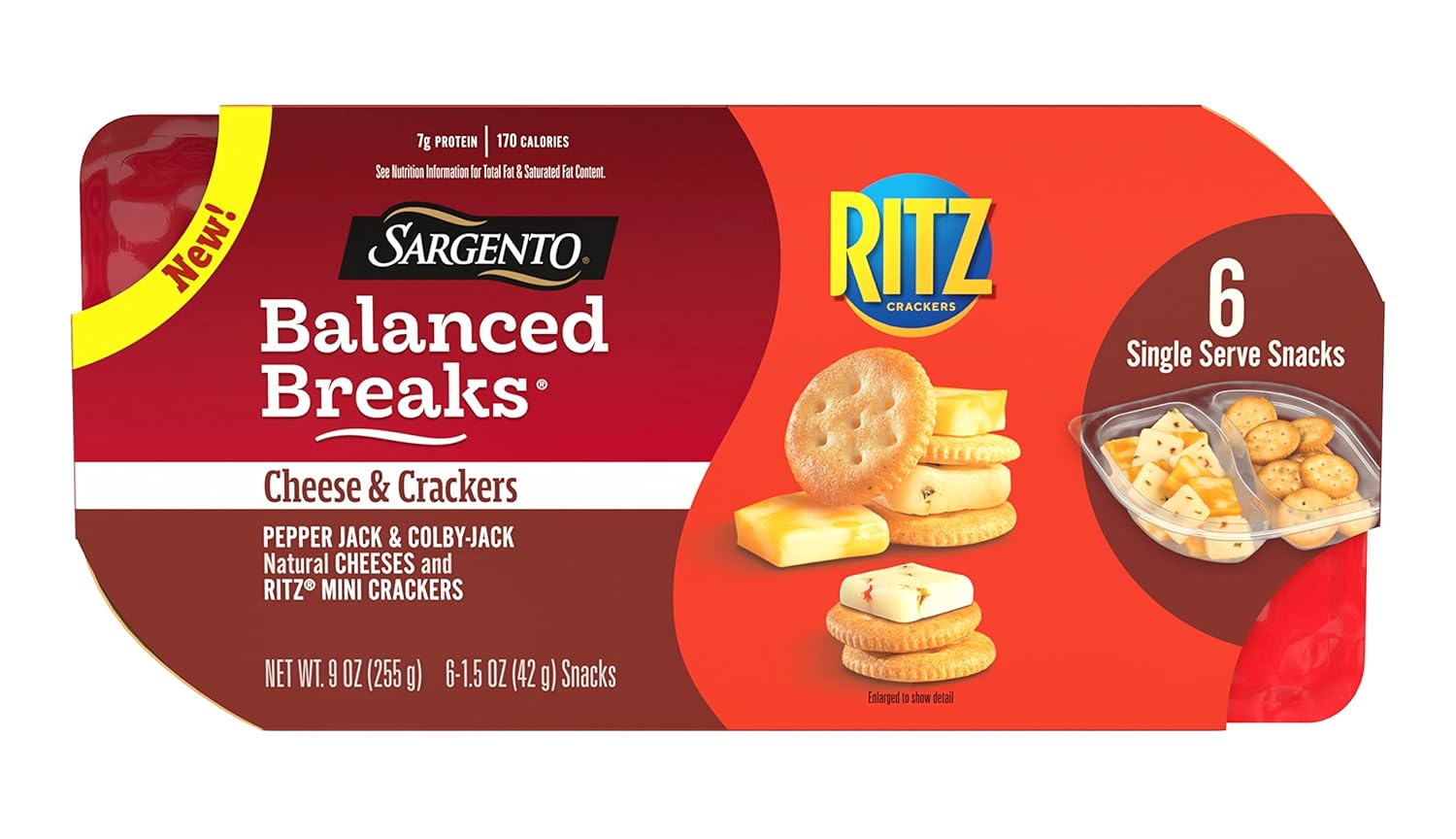Amazon.com: Sargento Balanced Breaks Cheese & Crackers, Pepper Jack ...