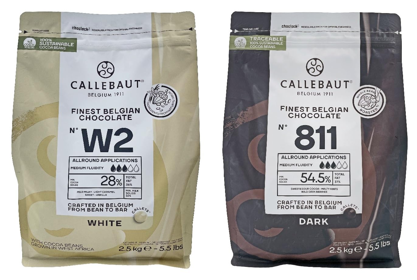 Amazon.com : No. 811 Finest Belgian Dark Chocolate Callets With 54.5% ...