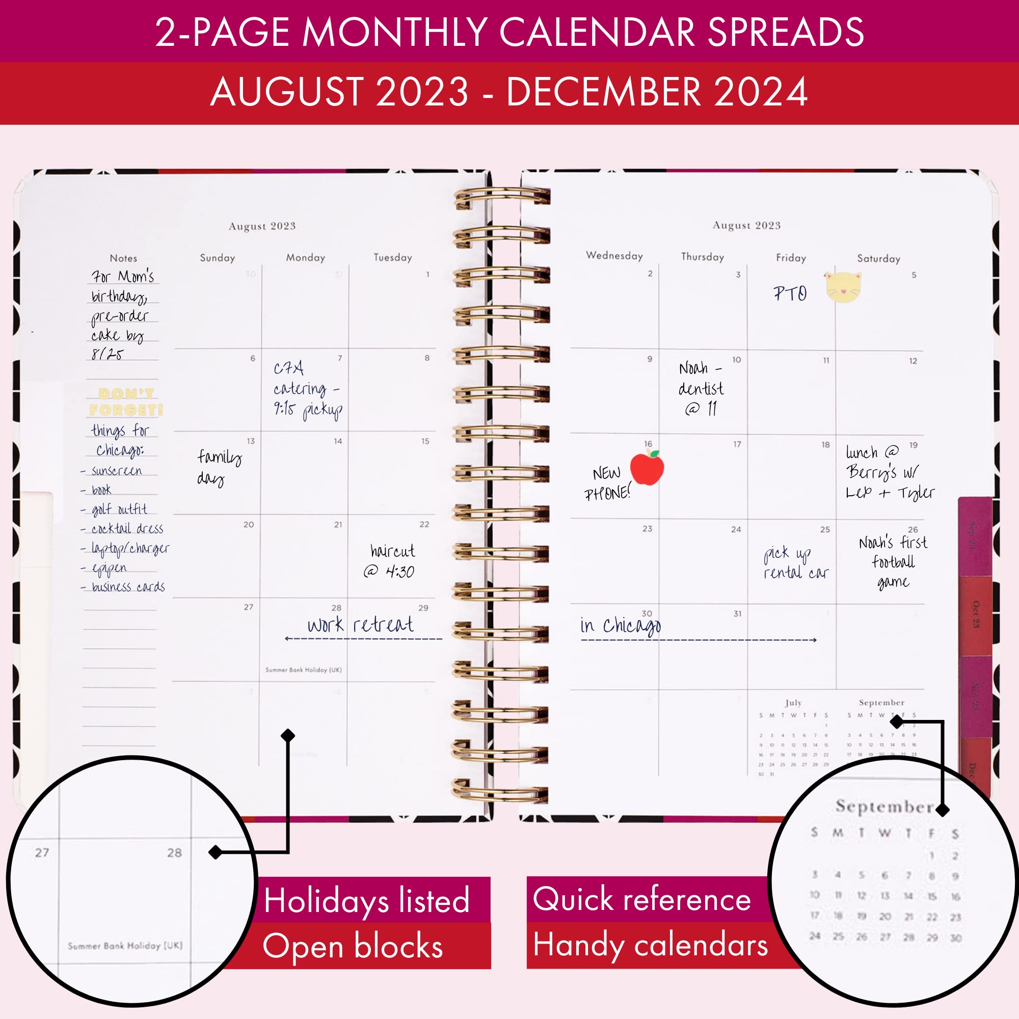 Snapklik.com : Kate Spade New York Daily Planner 2023-2024, Mega ...
