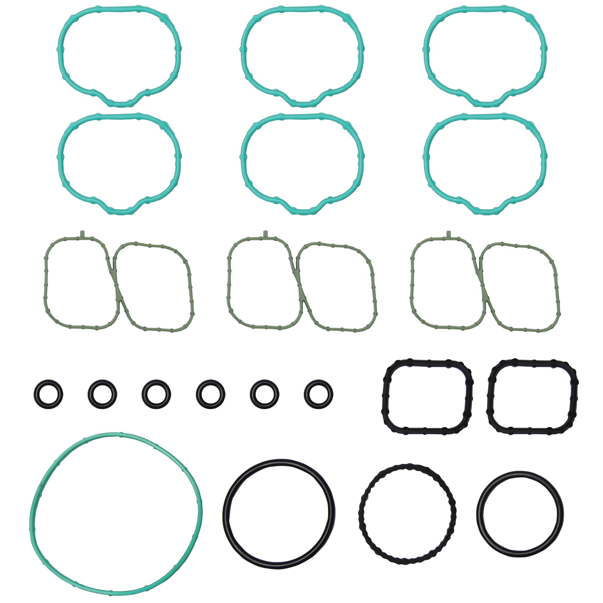 Amazon.com: Wollvon Lower and Upper Intake Manifold Gasket Set MS 97118 ...