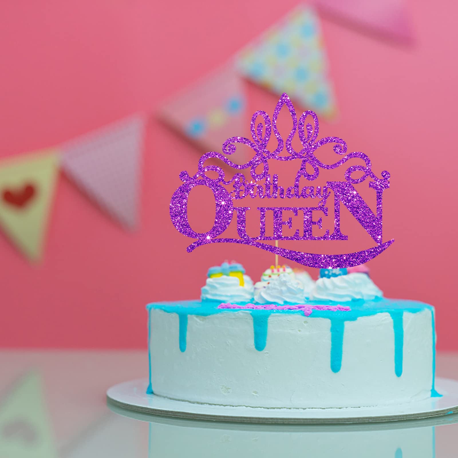 Snapklik.com : Purple Queen Birthday Cake Topper, Happy Birthday Cake ...