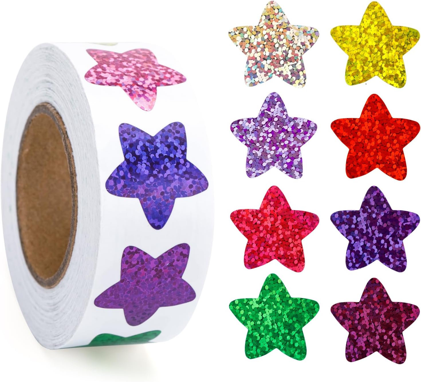 joycraft 500Pcs Foil Star Stickers, 1" Small Star Stickers Roll ...