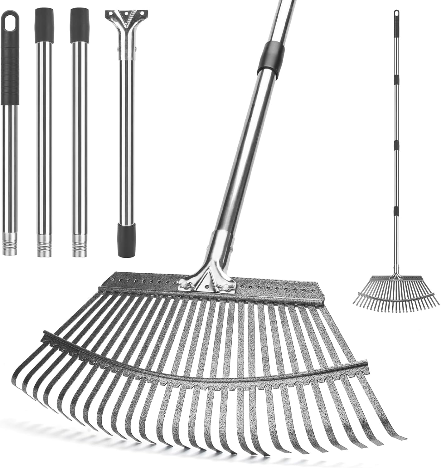 Amazon.com : KeFanta Garden Leaf Rakes, Rake for Leaves Heavy Duty 25 ...