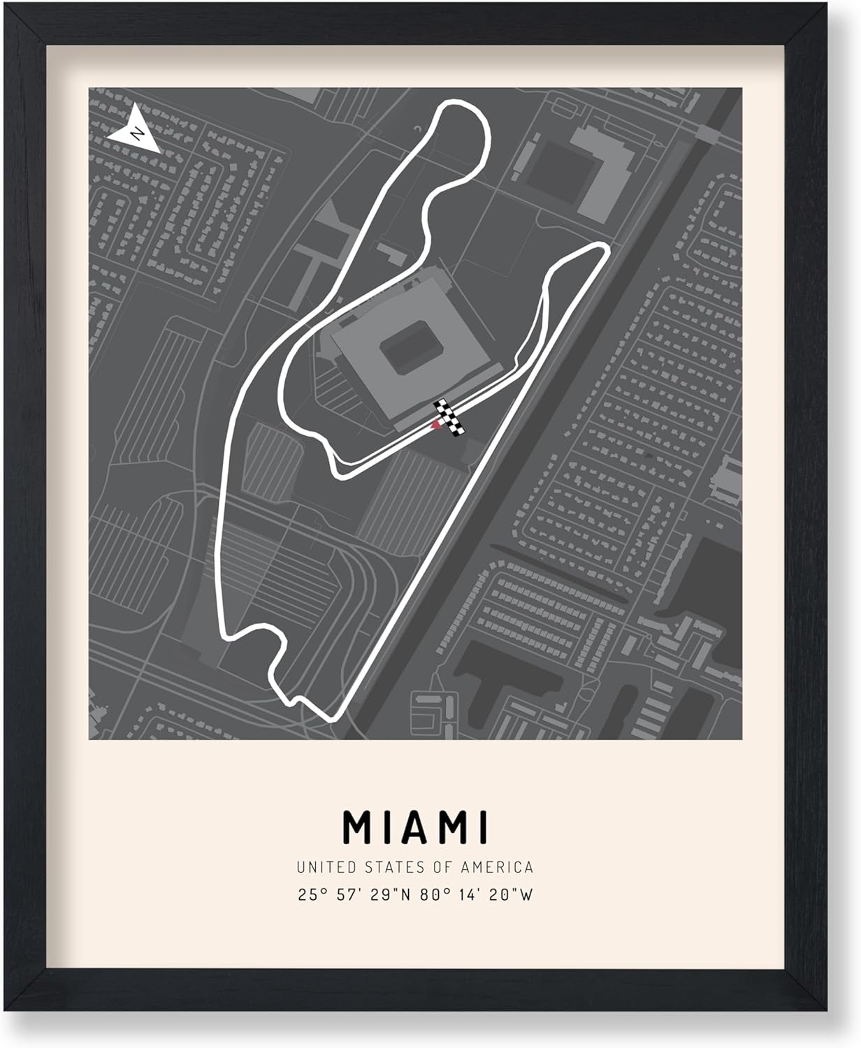 Amazon.com: Poster Master Miami Poster - Race Track Print - Florida Art ...