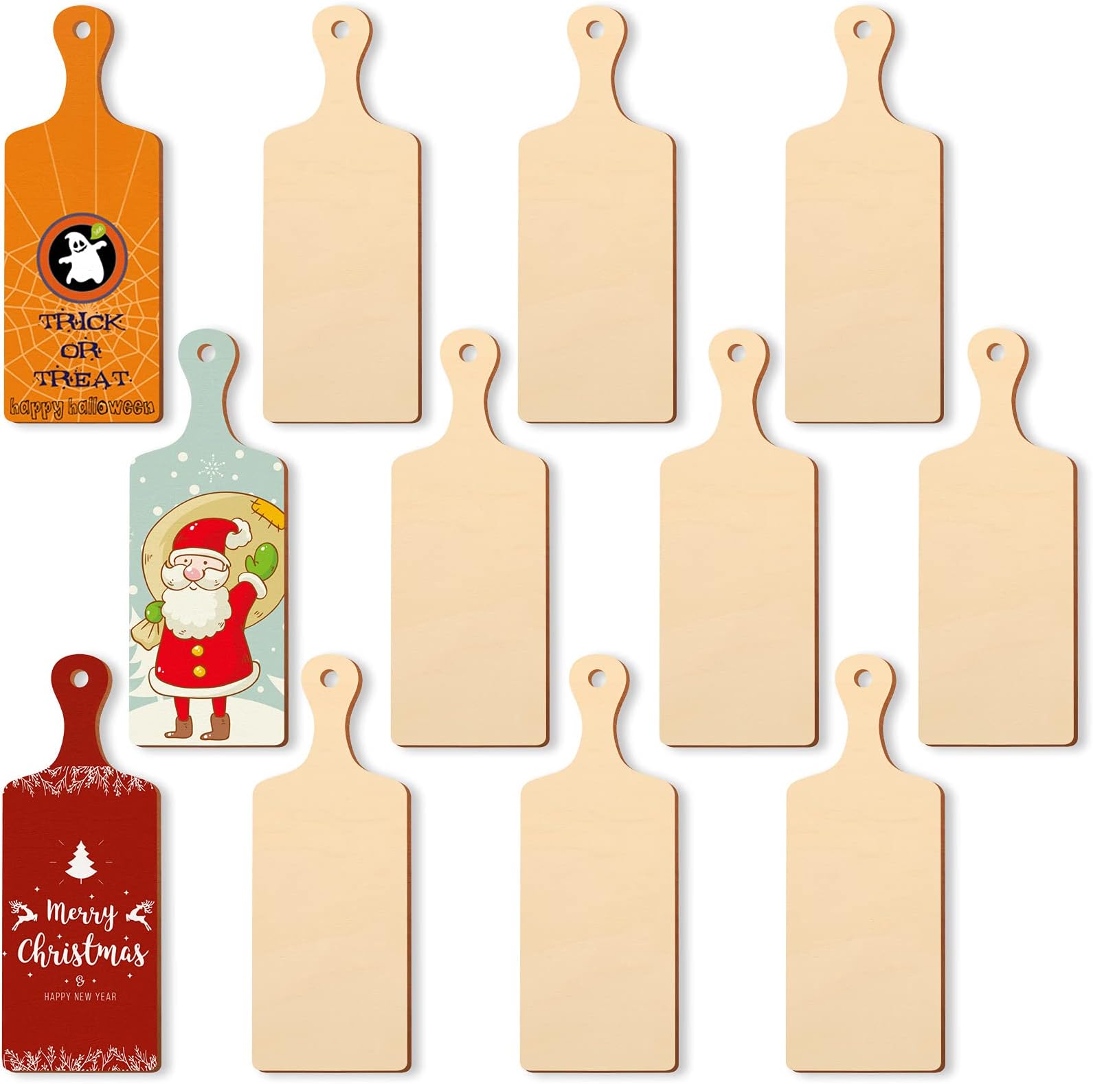 Amazon.com: Operitacx 6Pcs Mini Wooden Cutting Board Craft with Handle ...