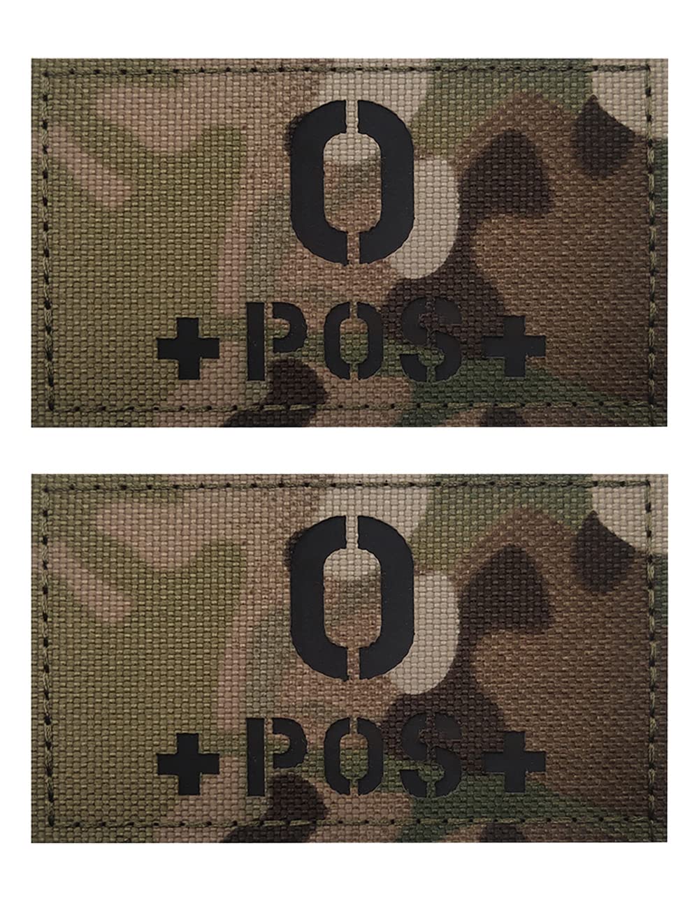 Blood Type Patch 2 PCS AliPlus es O- NEG Patch IR Infrared Reflective ...